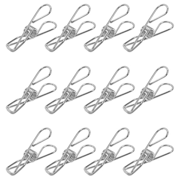 30 Pack Heavy Duty Stainless Steel Clothespins, 2.2 Inch Metal Wire ...