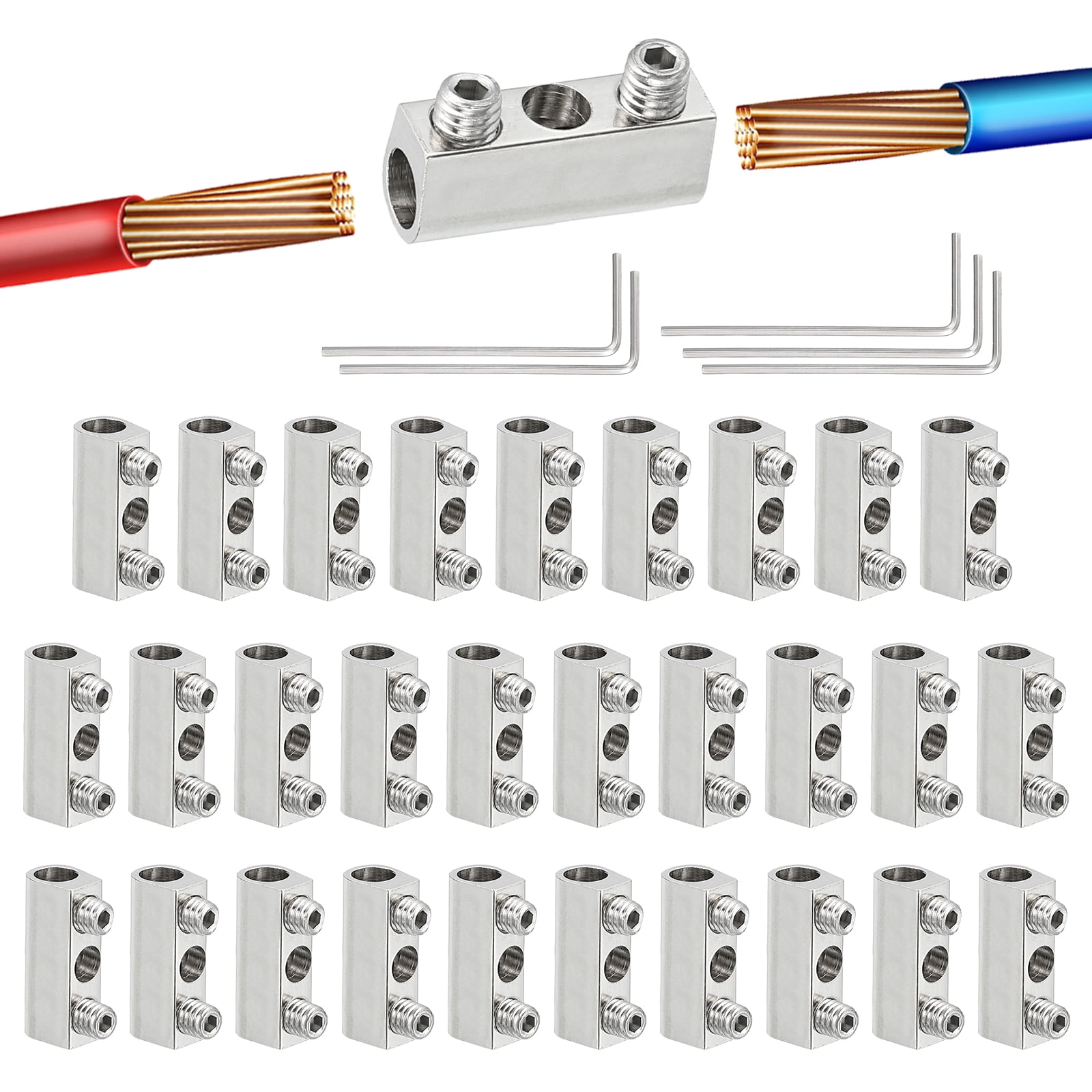 30 Pack Steel Wire Rope Cable Clamp M3.5 Wire Rope Clips with Screw ...