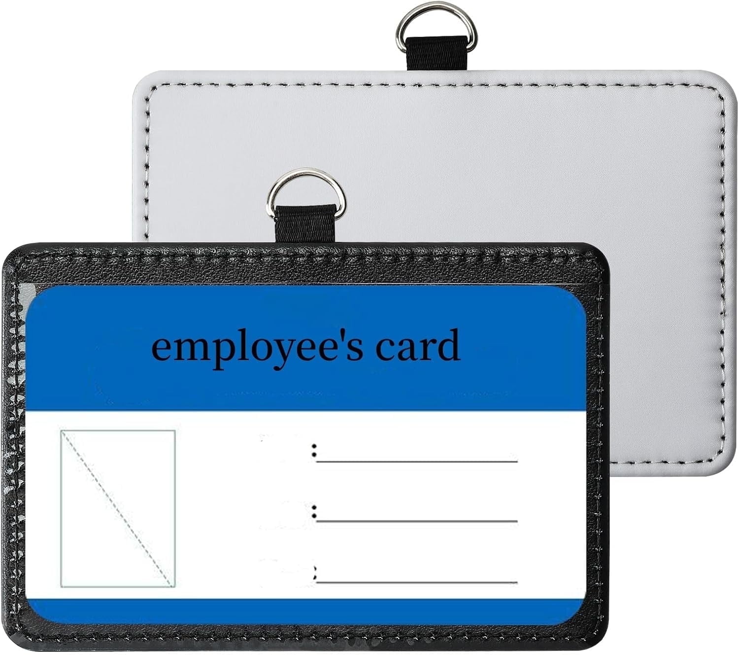 30 Pack Sublimation Blank PU Leather ID Badge Holder DIY Heat Transfer ...