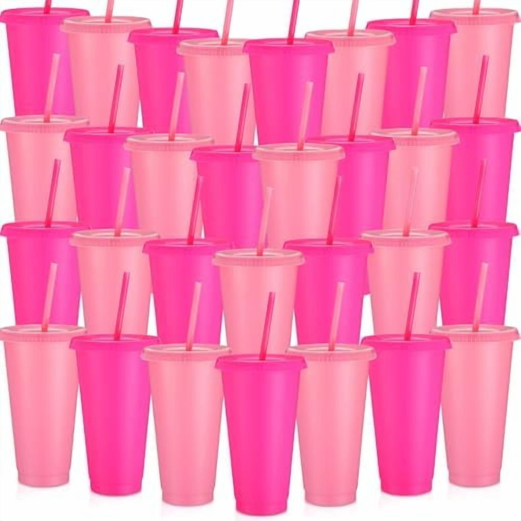 30 Pack Tumbler with Straw and Lid Bulk Cups for Gifts Water Bottle ...