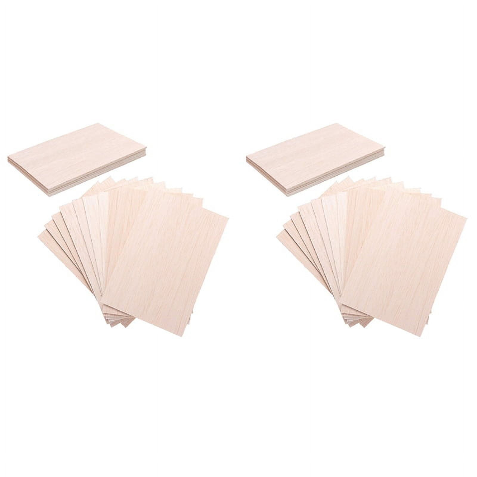 30 Pack Unfinished Wood Sheets, Thin Board for House Aircraft Ship Boat ...