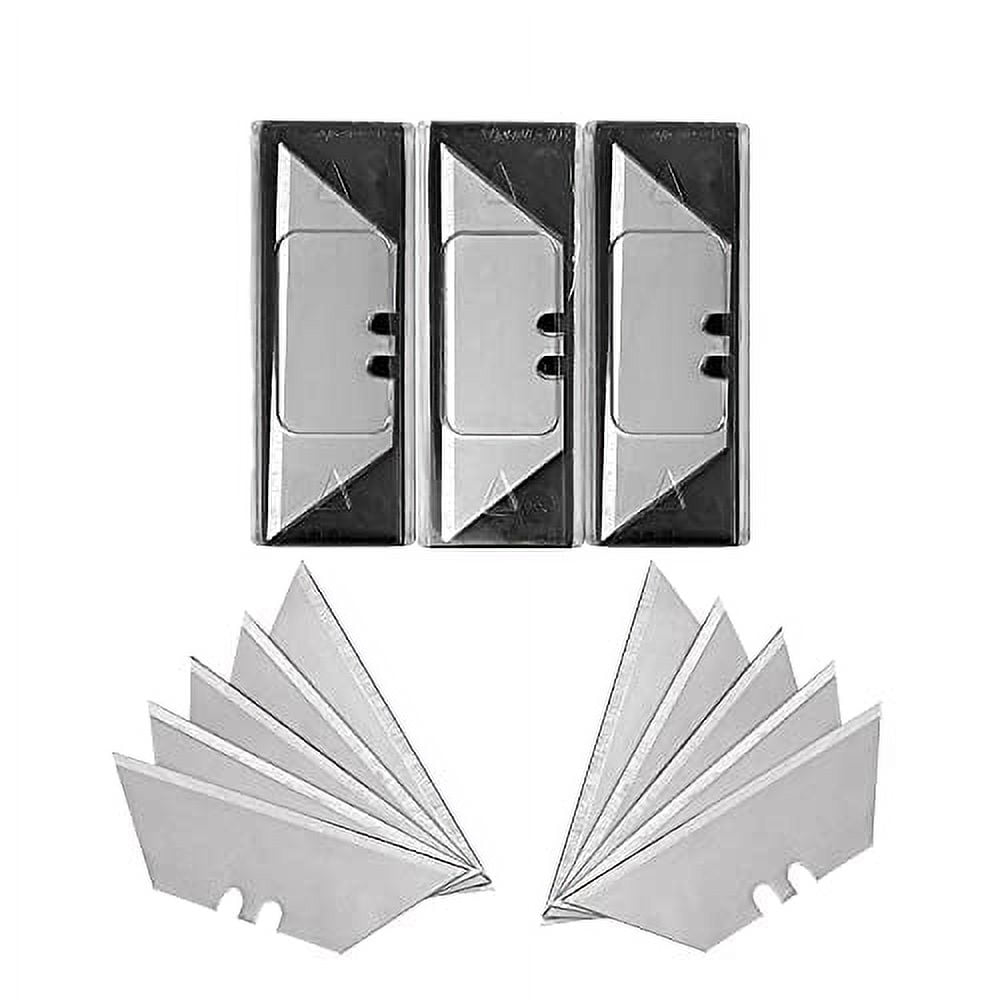 30 Pack Utility Knife Blades, SK5 Steel Heavy Duty Box Cutter ...