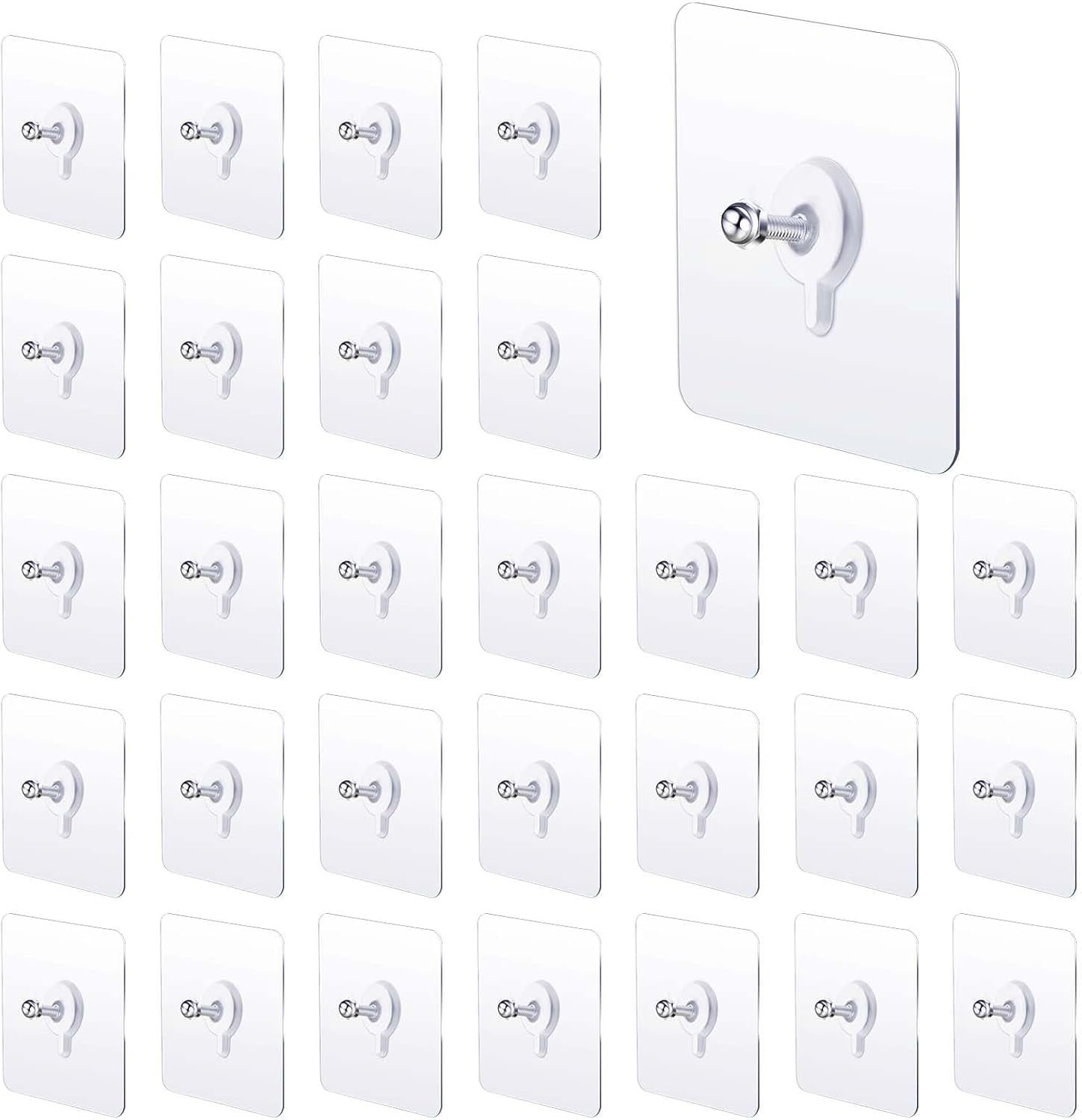 30 Pack Wall Hooks for Hanging, Screw Wall Hangers Without Nails ...