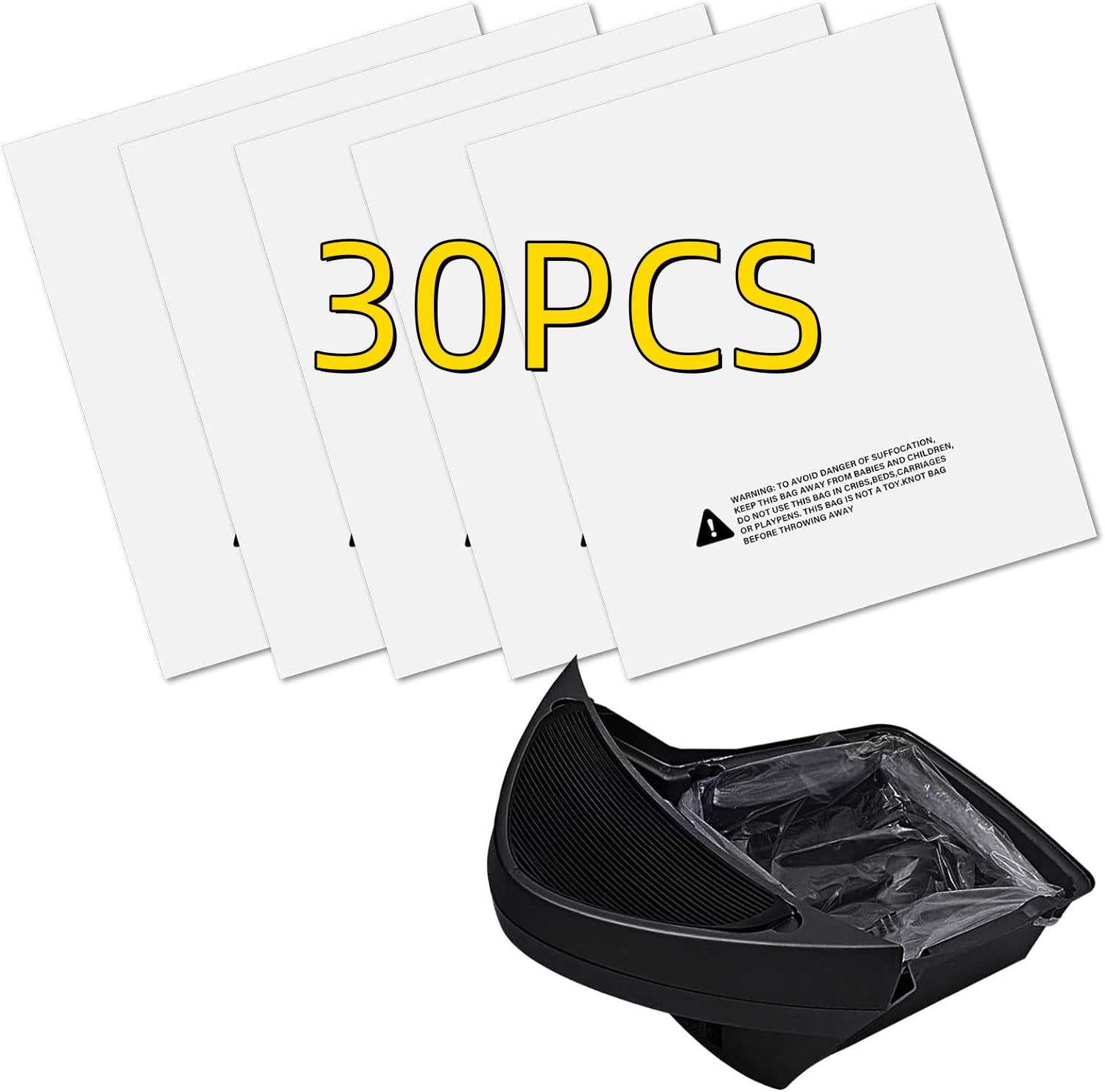 30 Pack Waste Drawer Liners Compatible with All Litter Box Robot 3 or ...