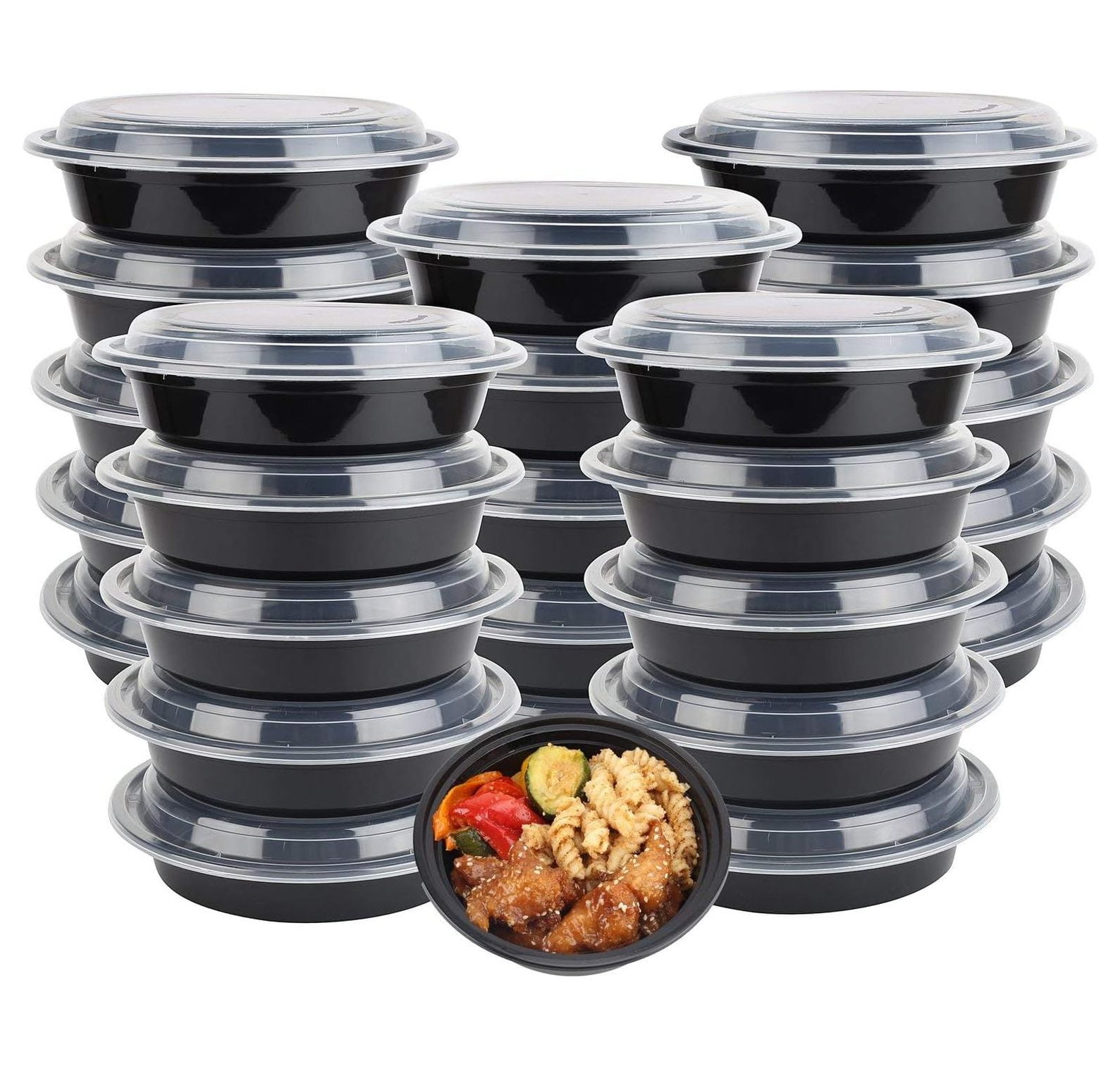 30-Pack meal prep Plastic Microwavable Food Containers for meal ...