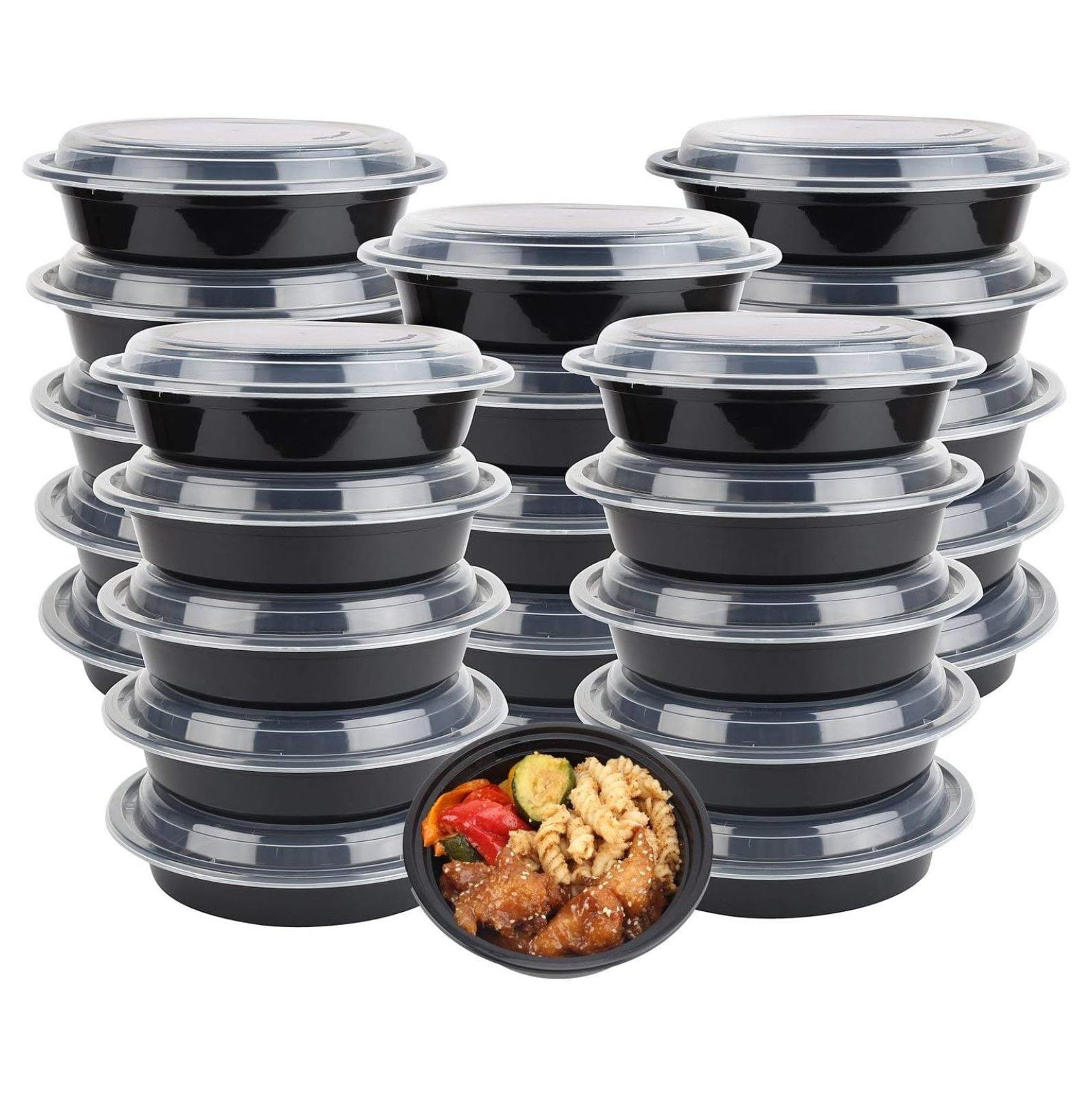 30-Pack meal prep Plastic Microwavable Food Containers for meal ...