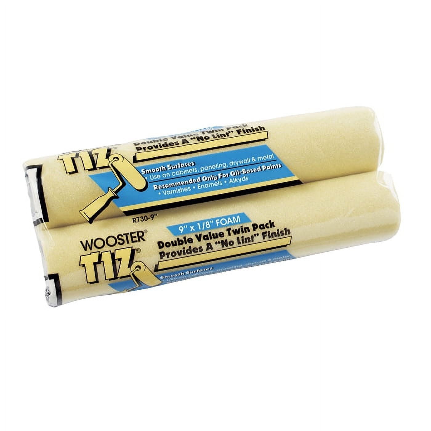 30-Pack of 9” x 1/8” Nap Wooster R730 TIZ Foam Roller Cover, 2-Pack ...