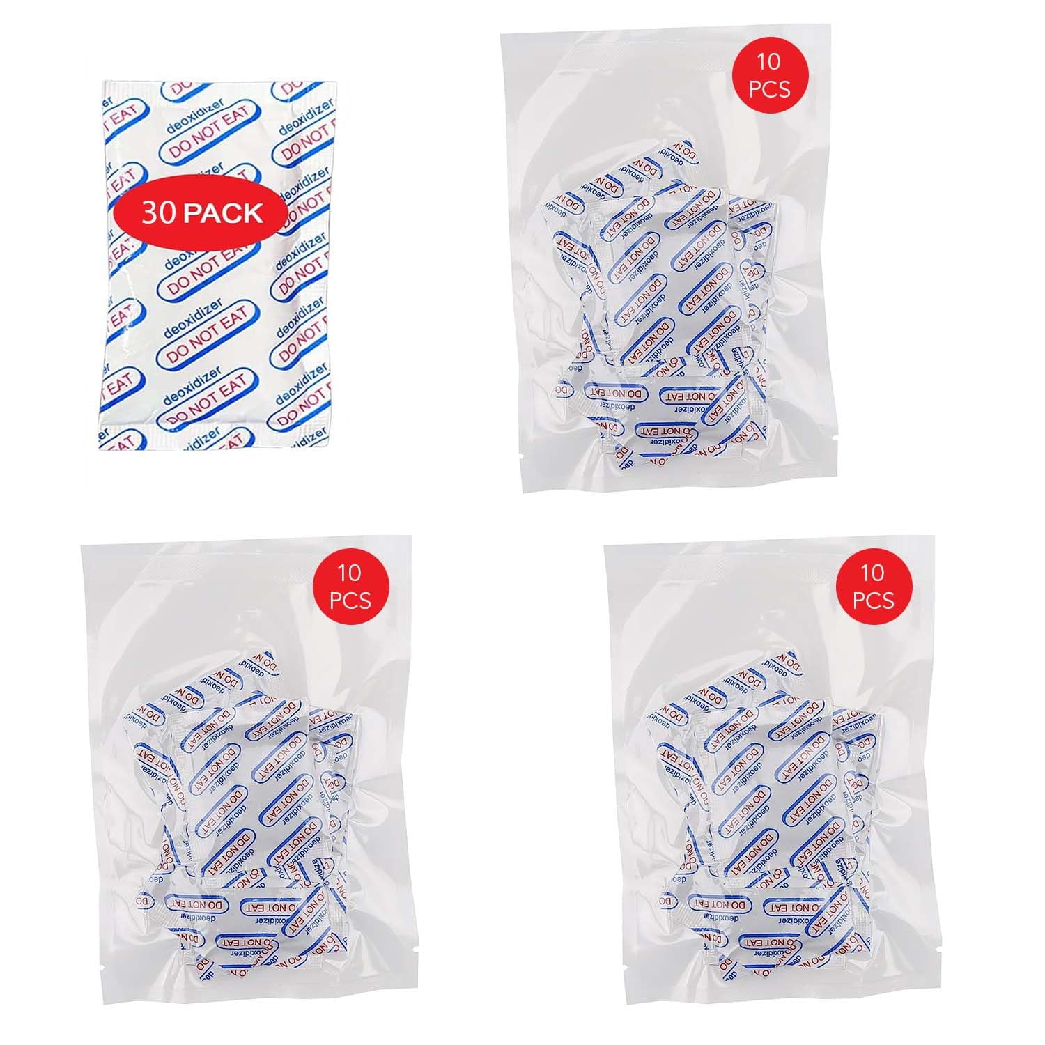 30 Packs 1000cc Food Grade Oxygen Absorbers (3x packs of 10) Oxygen Absorbers for Food Storage ...