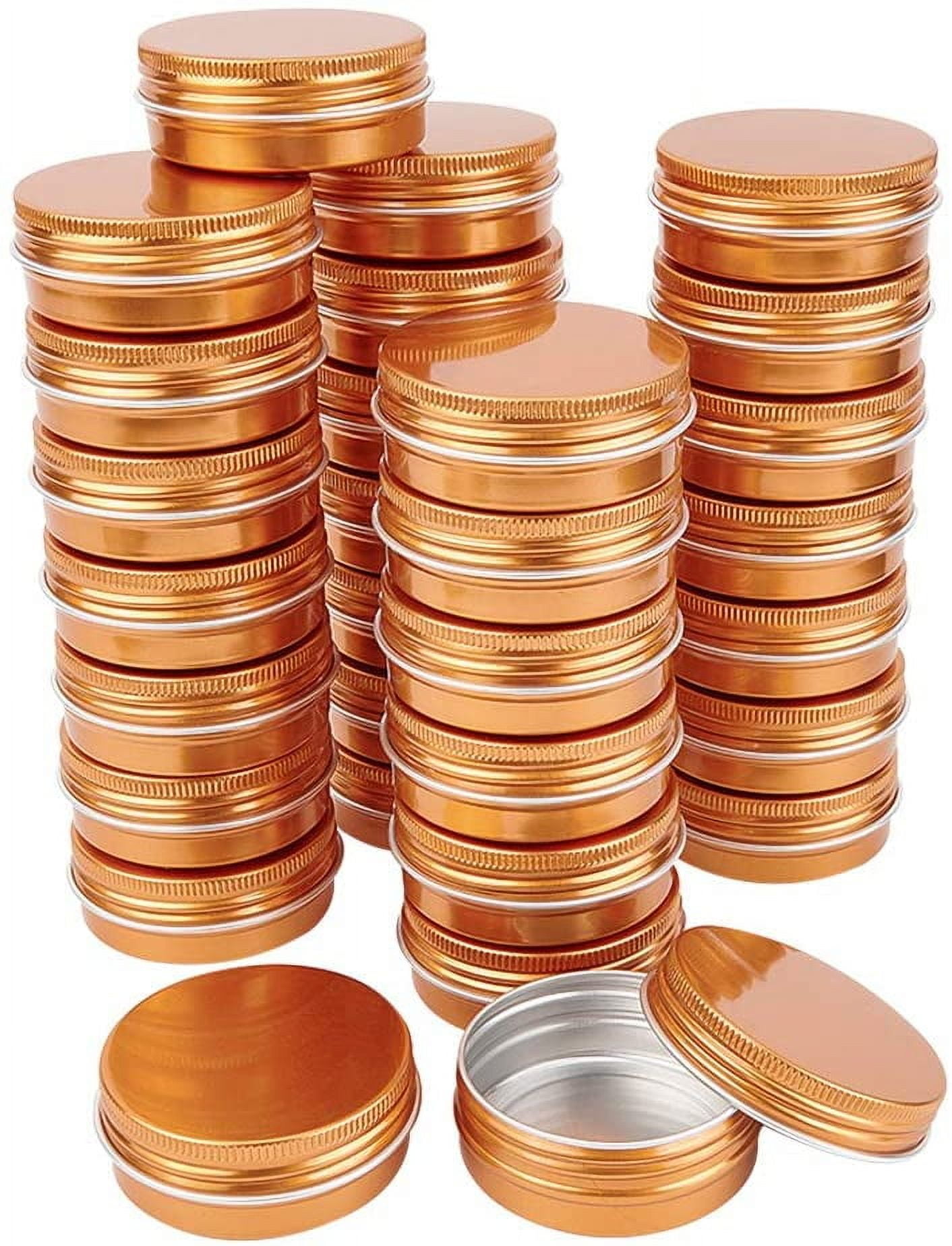 30 Packs 30ML DarkGold Round Tin Cans Screw Top Aluminum Cans for ...