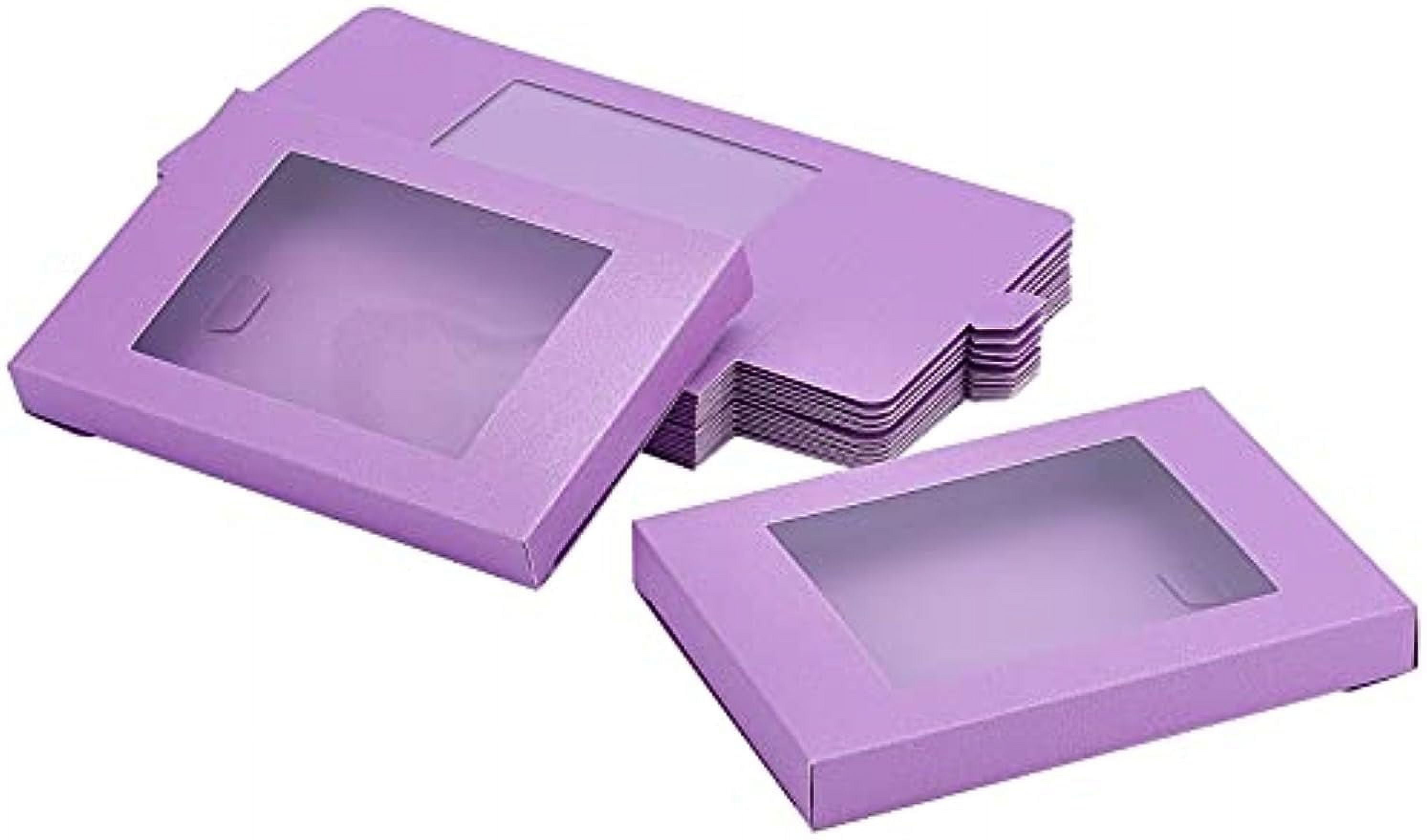 30 Packs 4.9x3.3x0.59inch Kraft Paper Bakery Box with Clear PVC Window ...