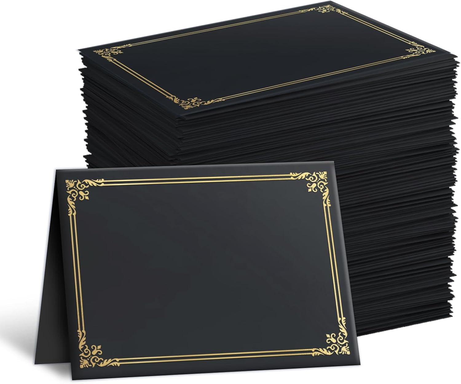 30 Packs Certificate Covers,Black Cardboard Diploma Cover,Certificate ...