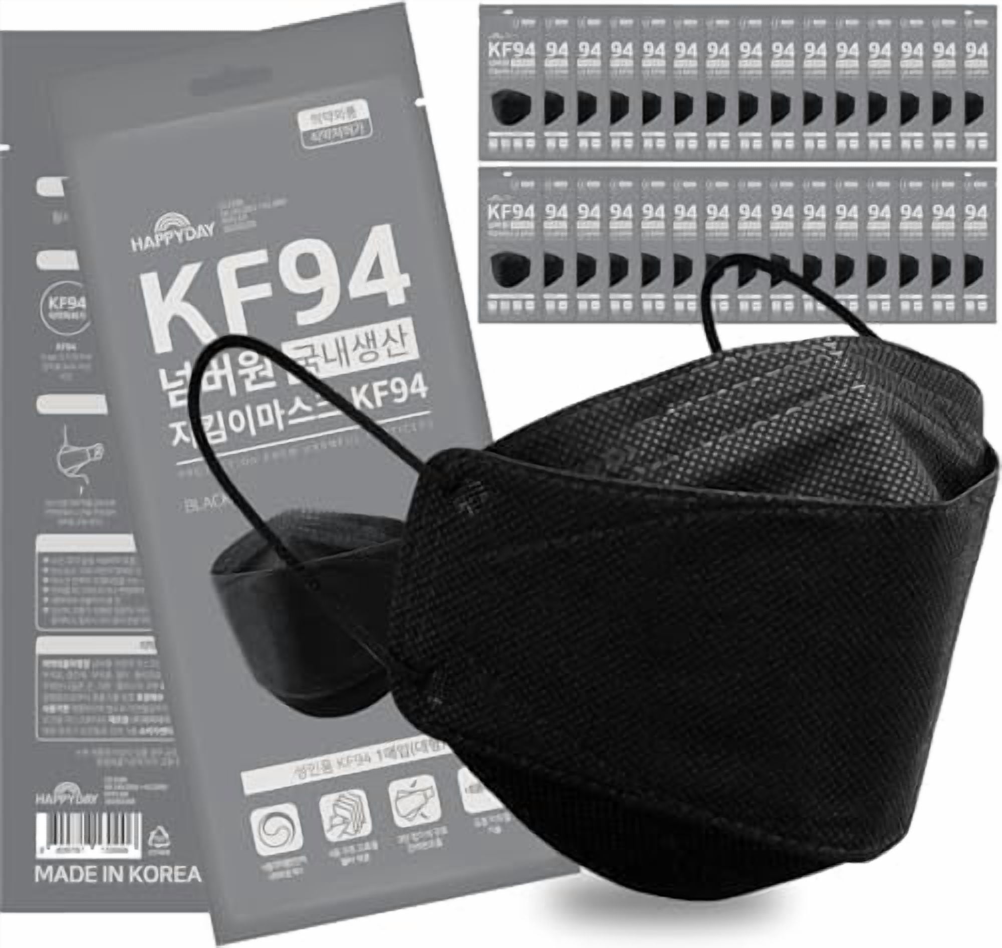 , 30 Packs, Made in KOREA Premium KF94 Dust Protection Individually ...