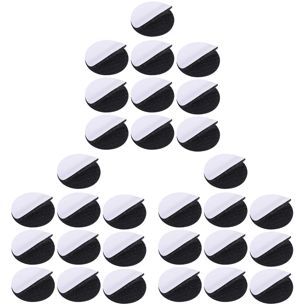 30 Packs Round Self Adhesive 4 inch Hook Loop Tape Dots with Super ...