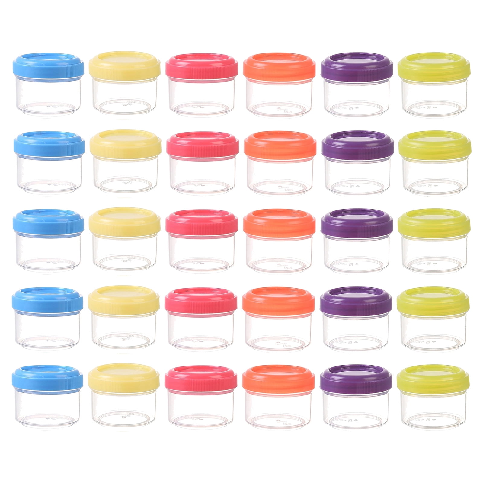 30 Packs Small Tupperware Containers with Lids - 1.2oz Reusable Plastic ...