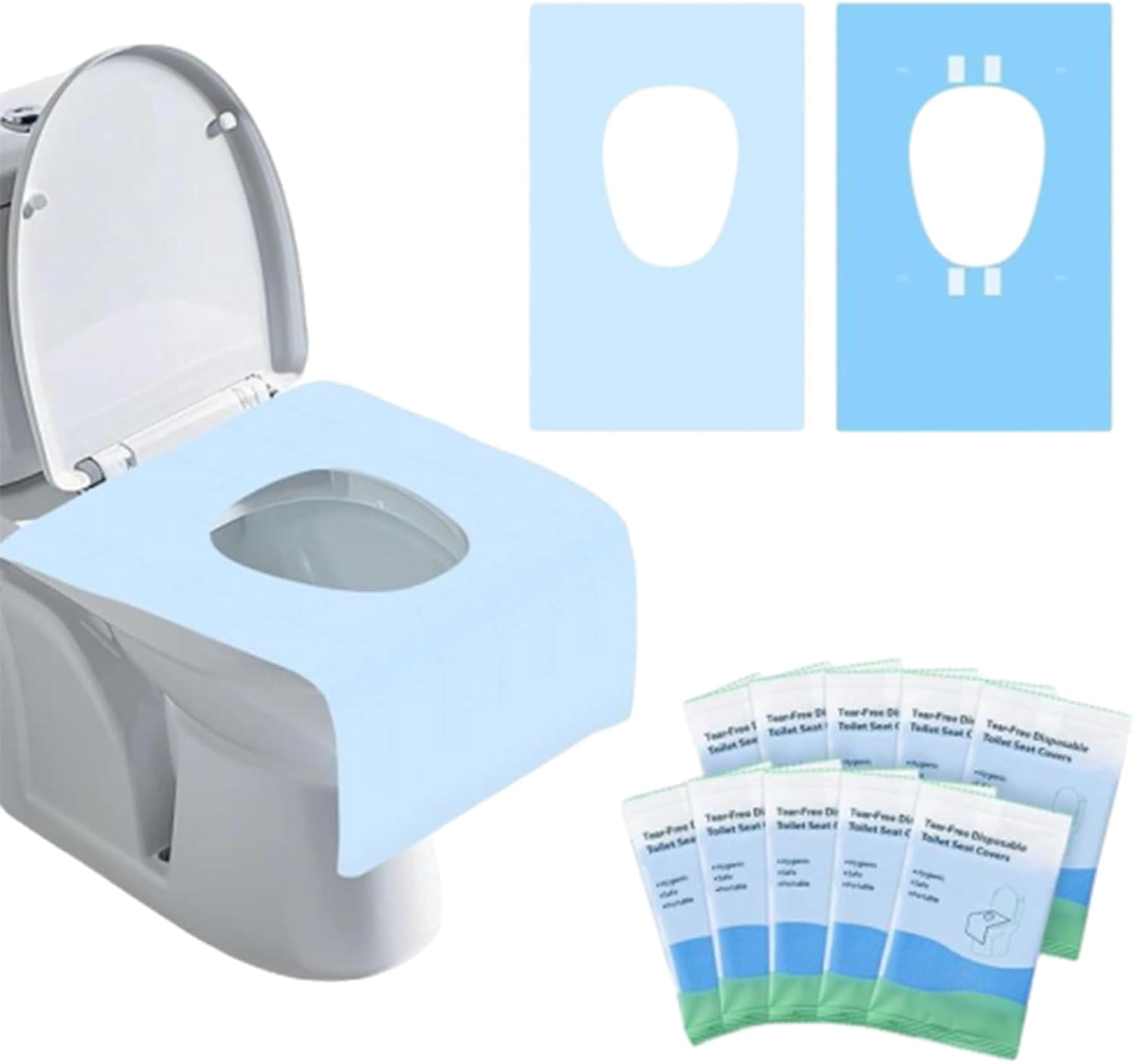 30 Packs Tear-Free Toilet Seat Covers Disposable For Adults, 16x24 Inch ...