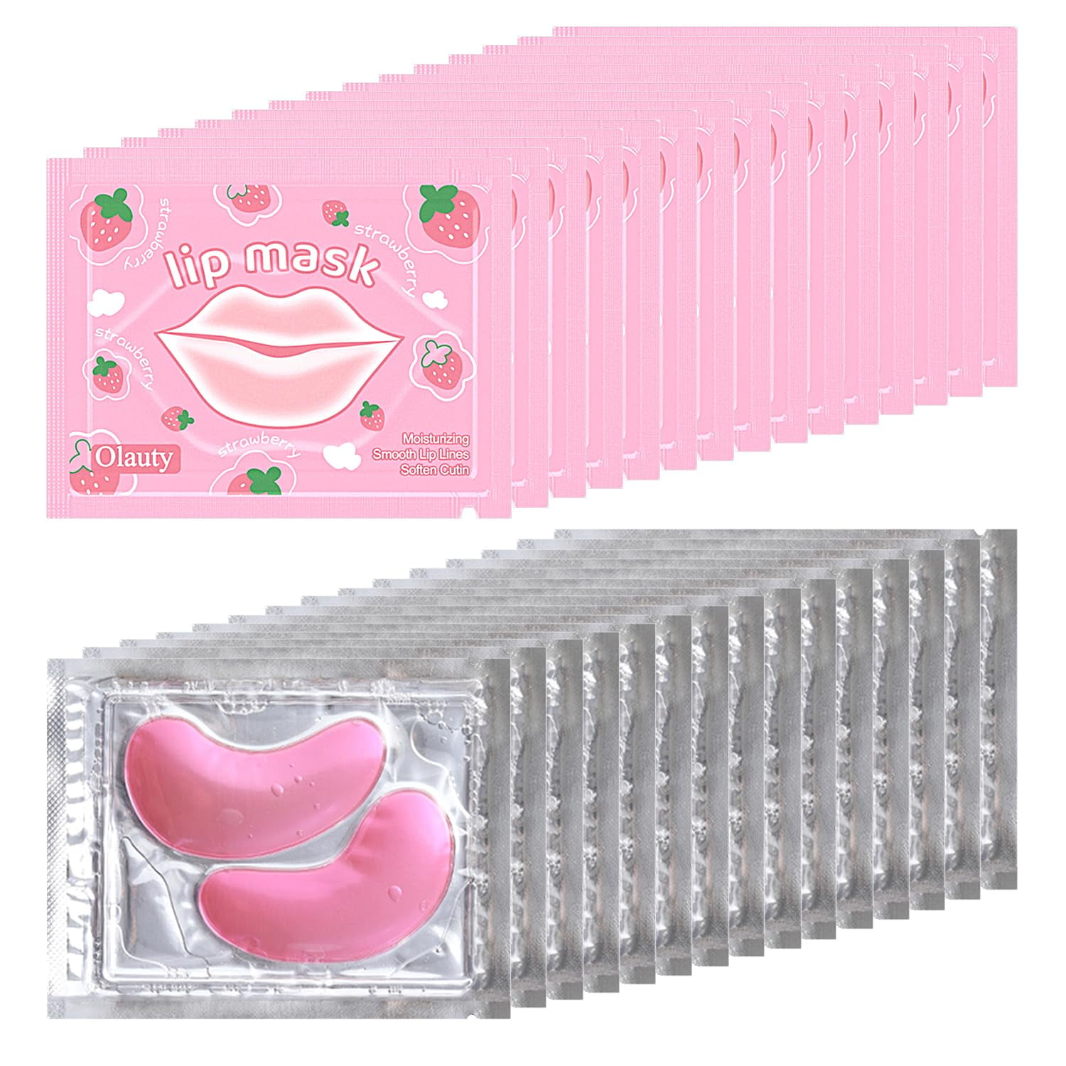 30 Pairs Eye Masks OIF8 & Lip Masks, Crystal Under Eye Patches for ...