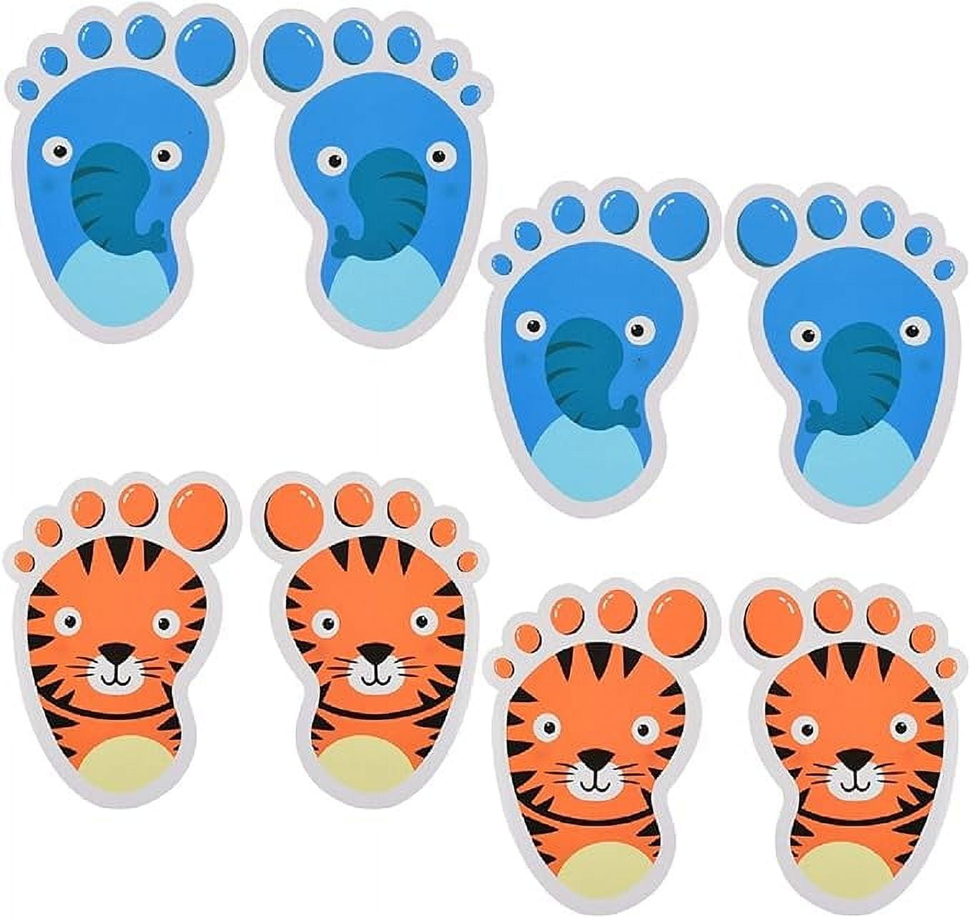 30 Pairs Floor Stickers Self-Adhesive Floor Decals Social Distance ...