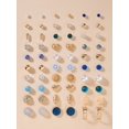 30 Pairs Multicolor-12 Earring Set With Hearts, Flowers, Pearls ...