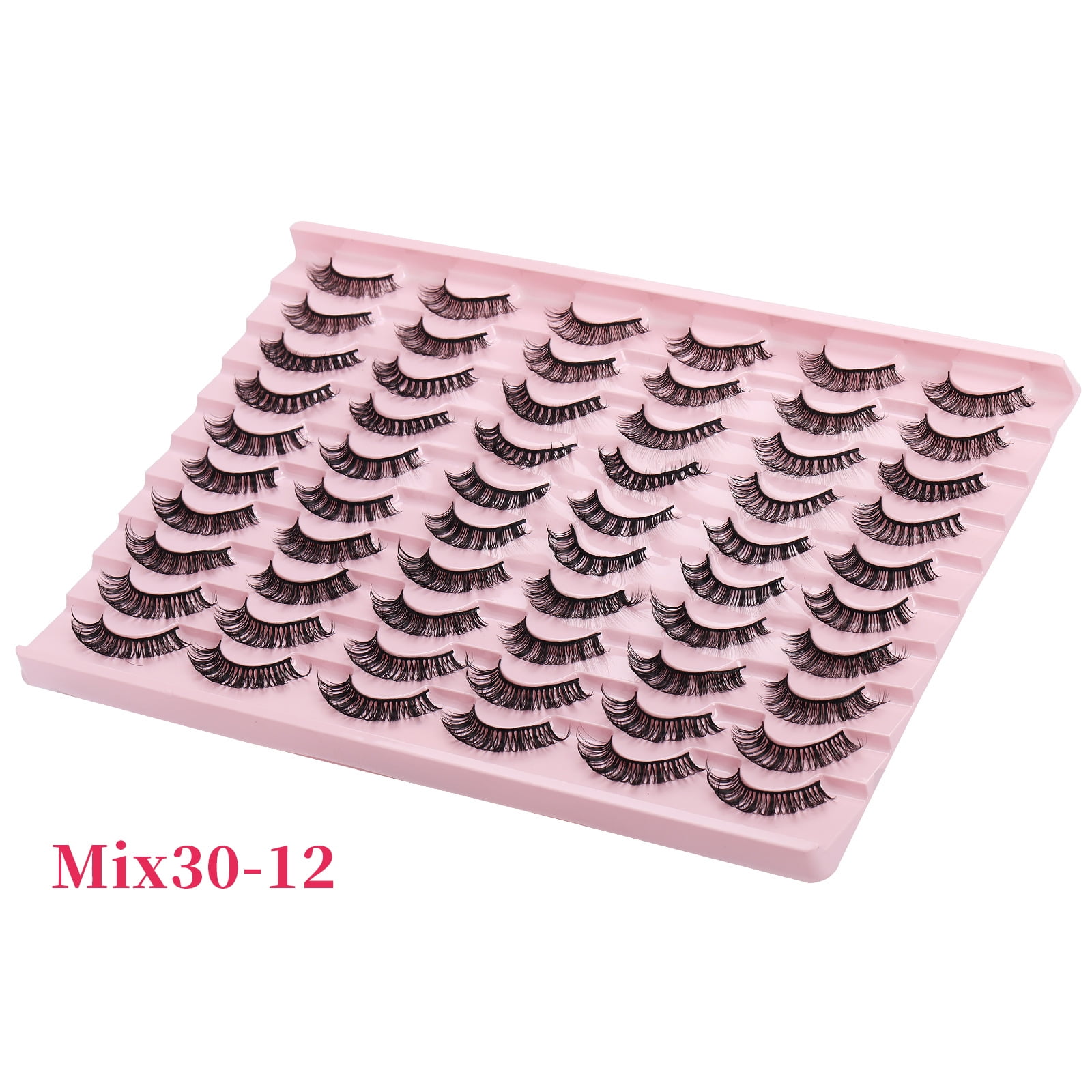 30 Pairs Thick Curly Russian Curl Lashes - Realistic False Eyelashes ...