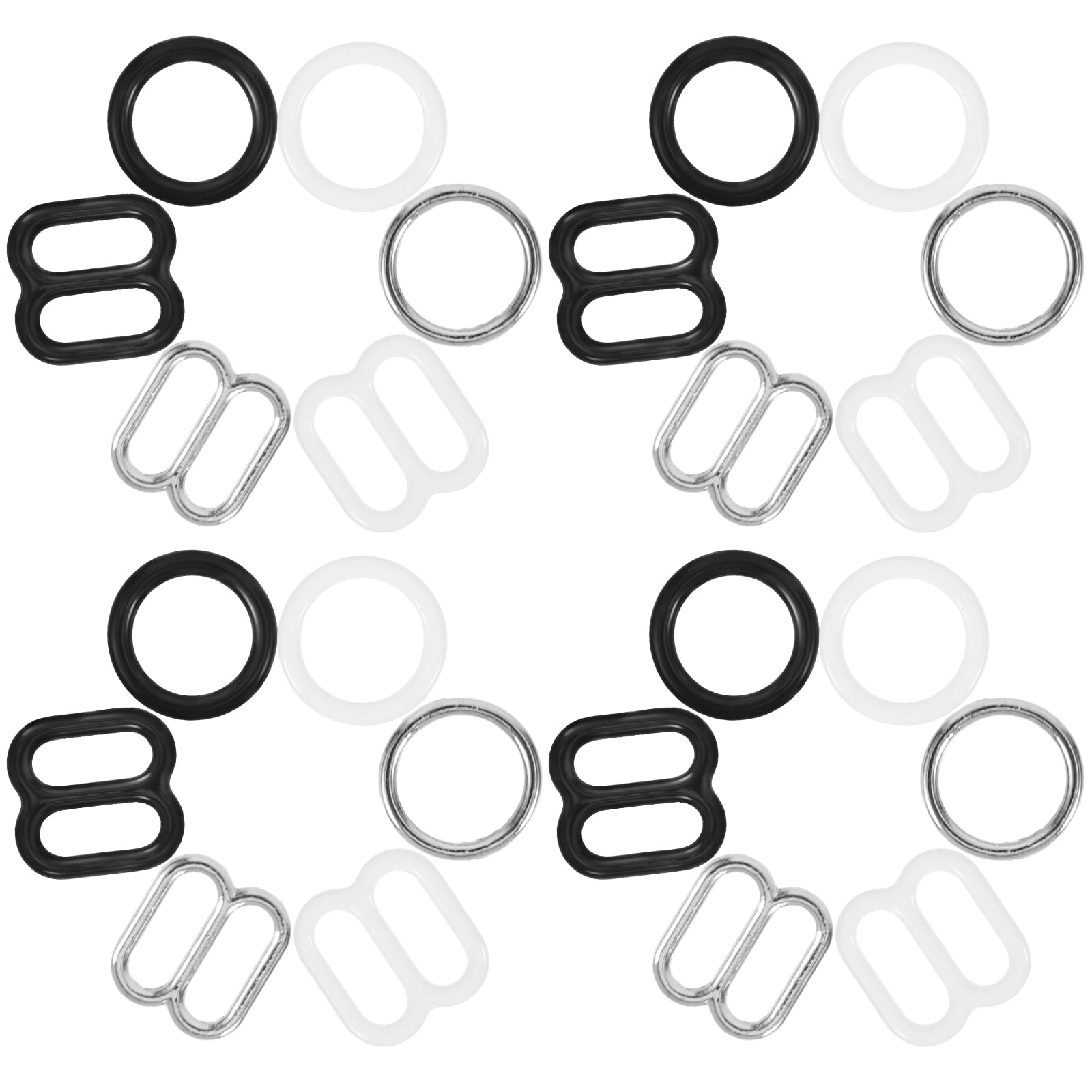 VILLCASE 30 Pairs Bra Strap Hooks, Adjustable Bra Sliders & Rings for ...