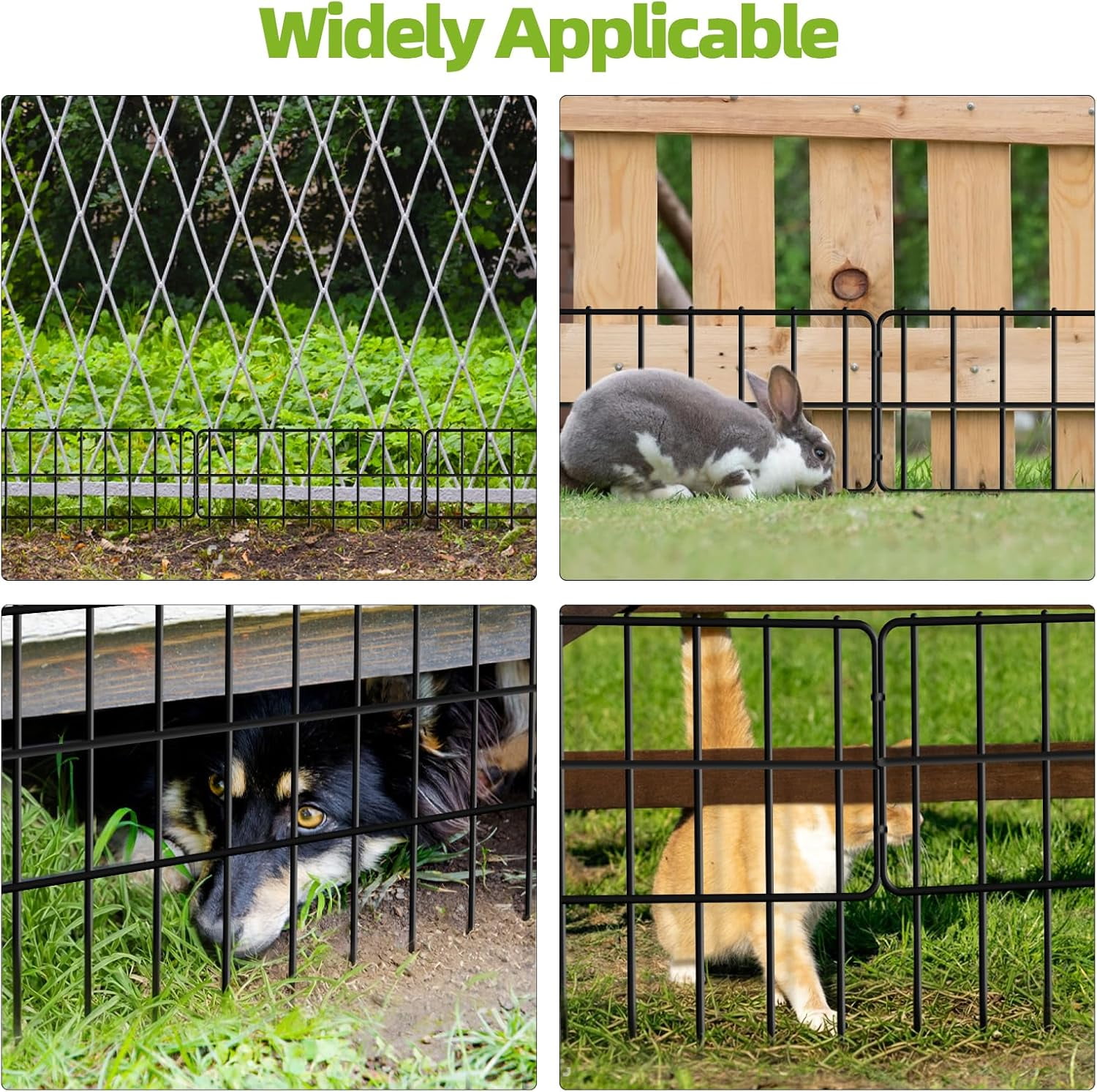 30 Panels No Dig Fence, Animal Barrier Fence, 13in(H) x 30ft(L) Fence ...