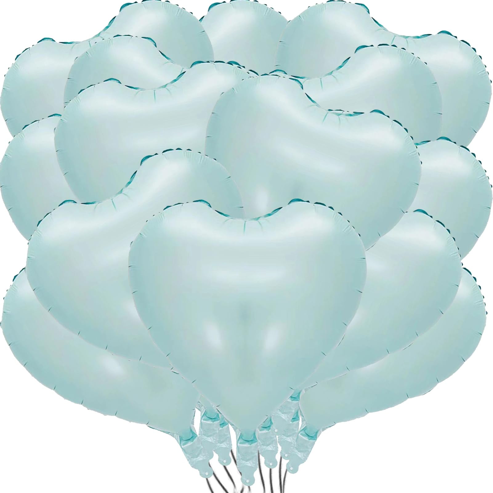 30 Pcs 18 Inch Baby Blue ZLK1 Heart Balloons Blue Heart Shaped 18 Inch ...