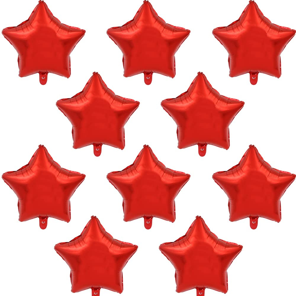 30 Pcs 18" red Star Balloons Foil Balloons Mylar Balloons for Baby ...