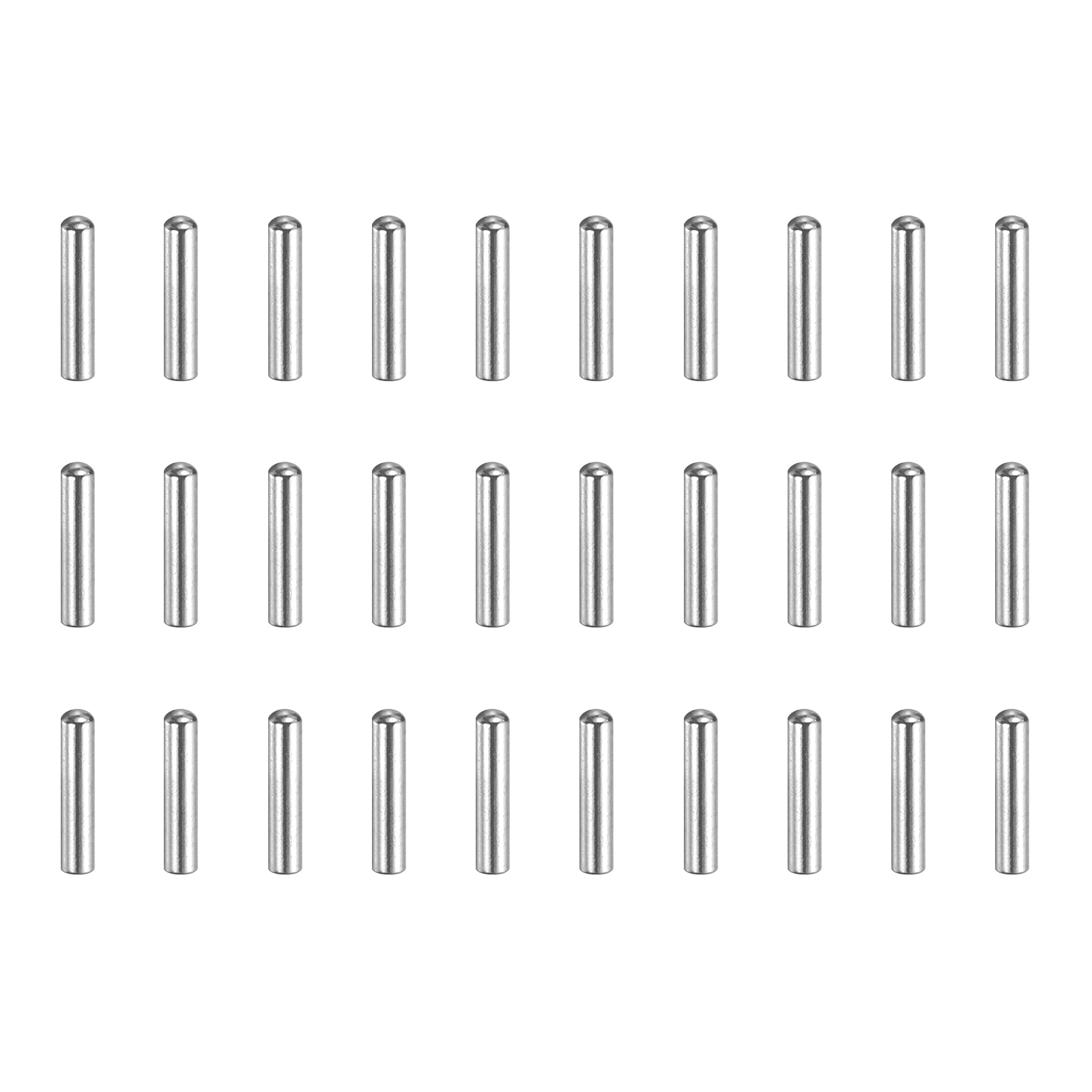 30 Pcs 1x5 mm 304 Stainless Steel Dowel Pins, Round Head Flat Chamfered ...