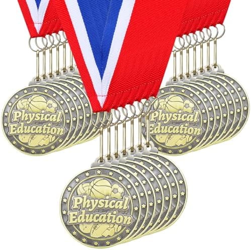 30 Pcs 2'' Gold Medals for Awards Winner Bulk with Neck Ribbons Metal ...