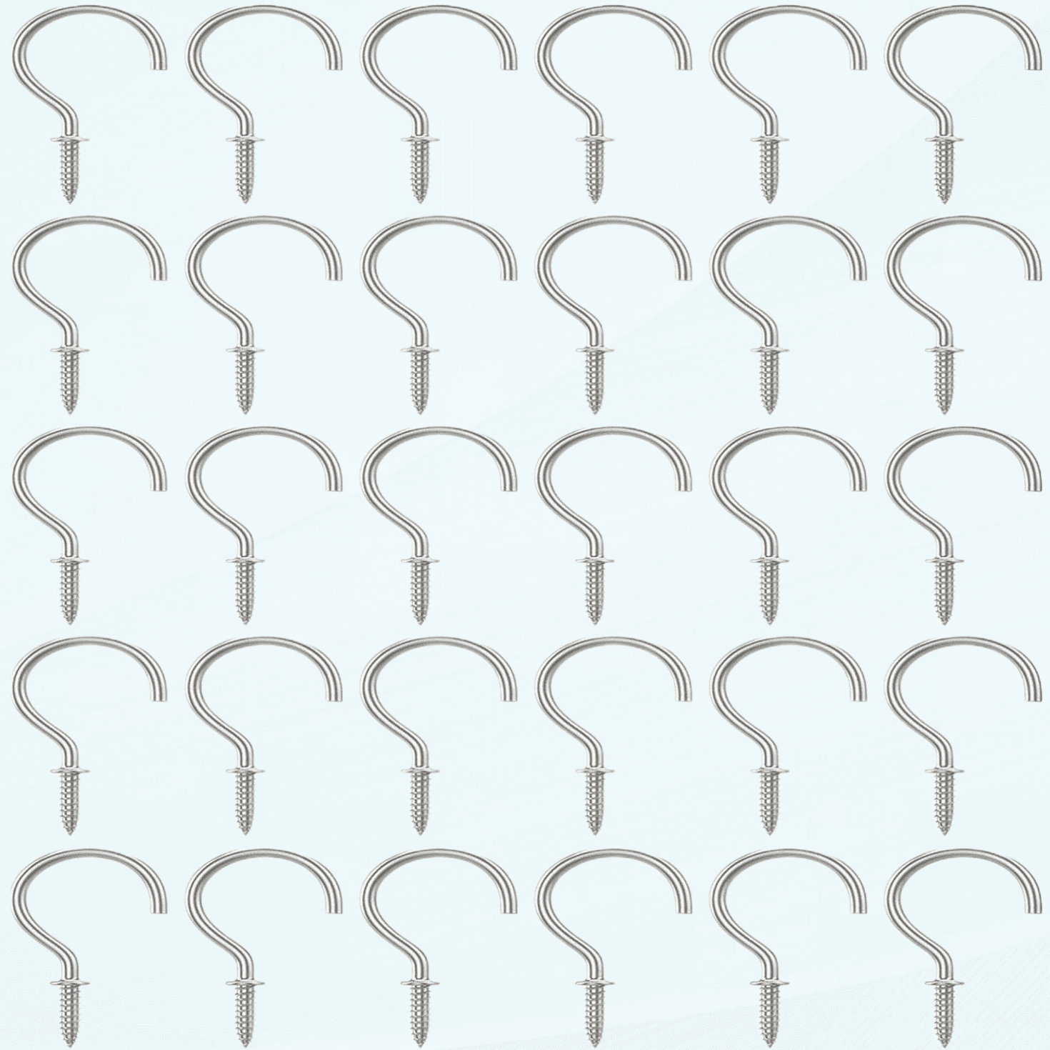 30 Pcs 2 Inch Metal Cup Hooks Ceiling Screw Hooks for Attachment and ...