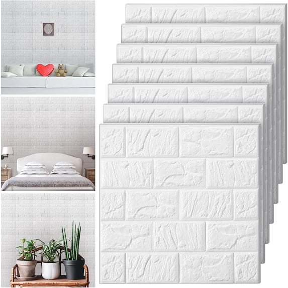 30 Pcs 28.81 Sq ft 3D Wall Panels Peel and Stick Foam Brick Wallpaper ...