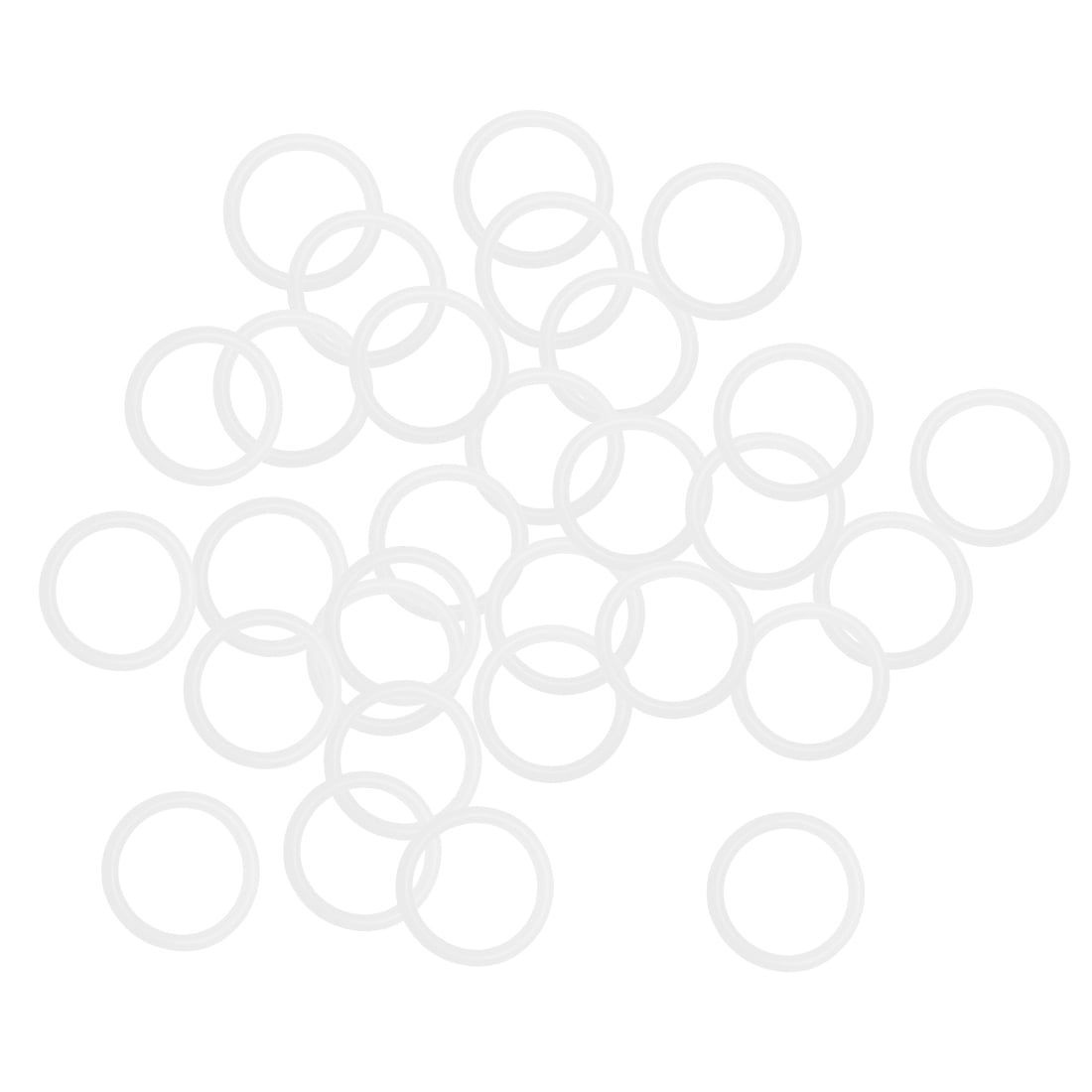 30 Pcs 30mm Outside Dia 3mm Thick Filter Rubber O Ring Seal Clear ...