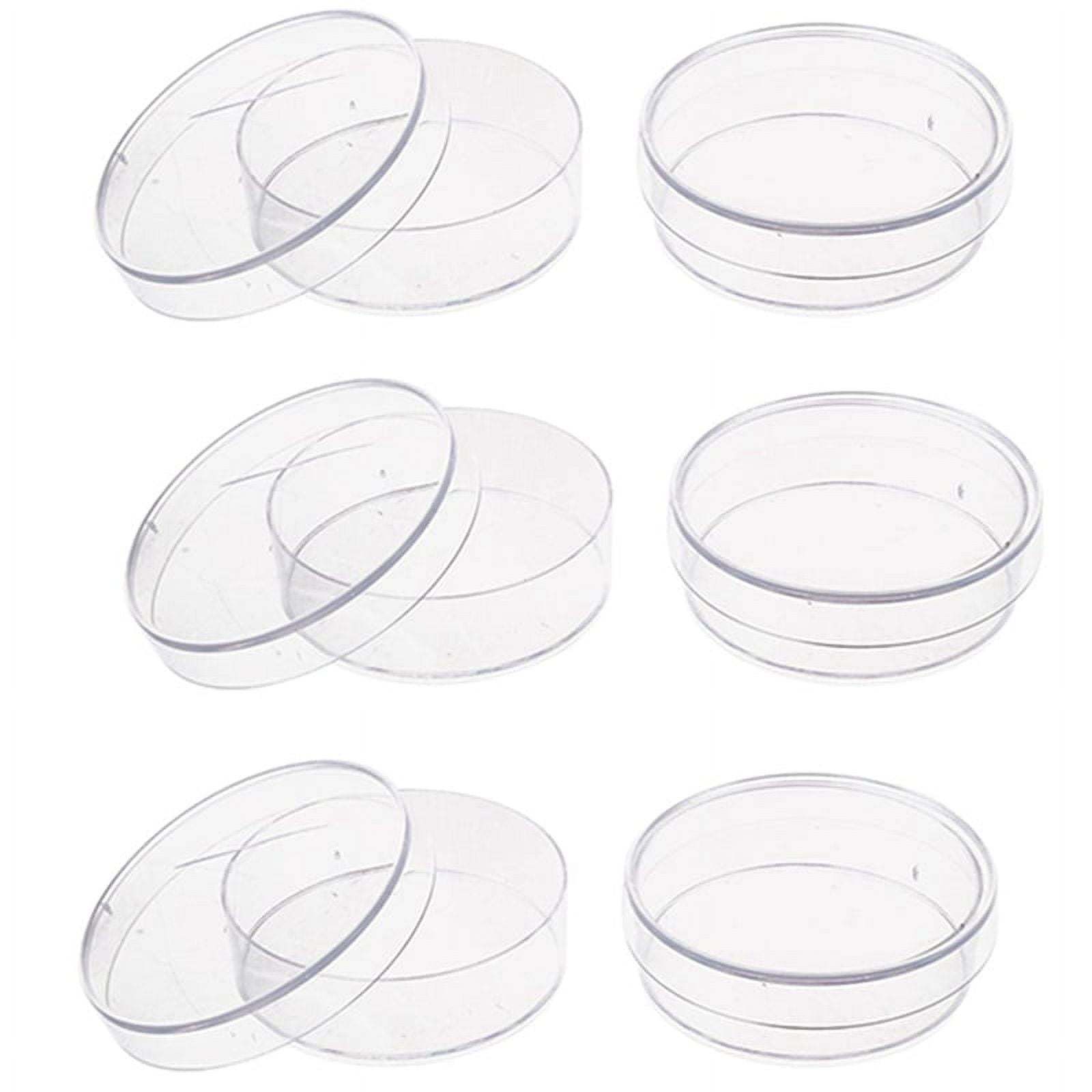 30 Pcs. 35mm x 10mm Sterile Plastic Petri Dishes with Lid for LB Plate ...
