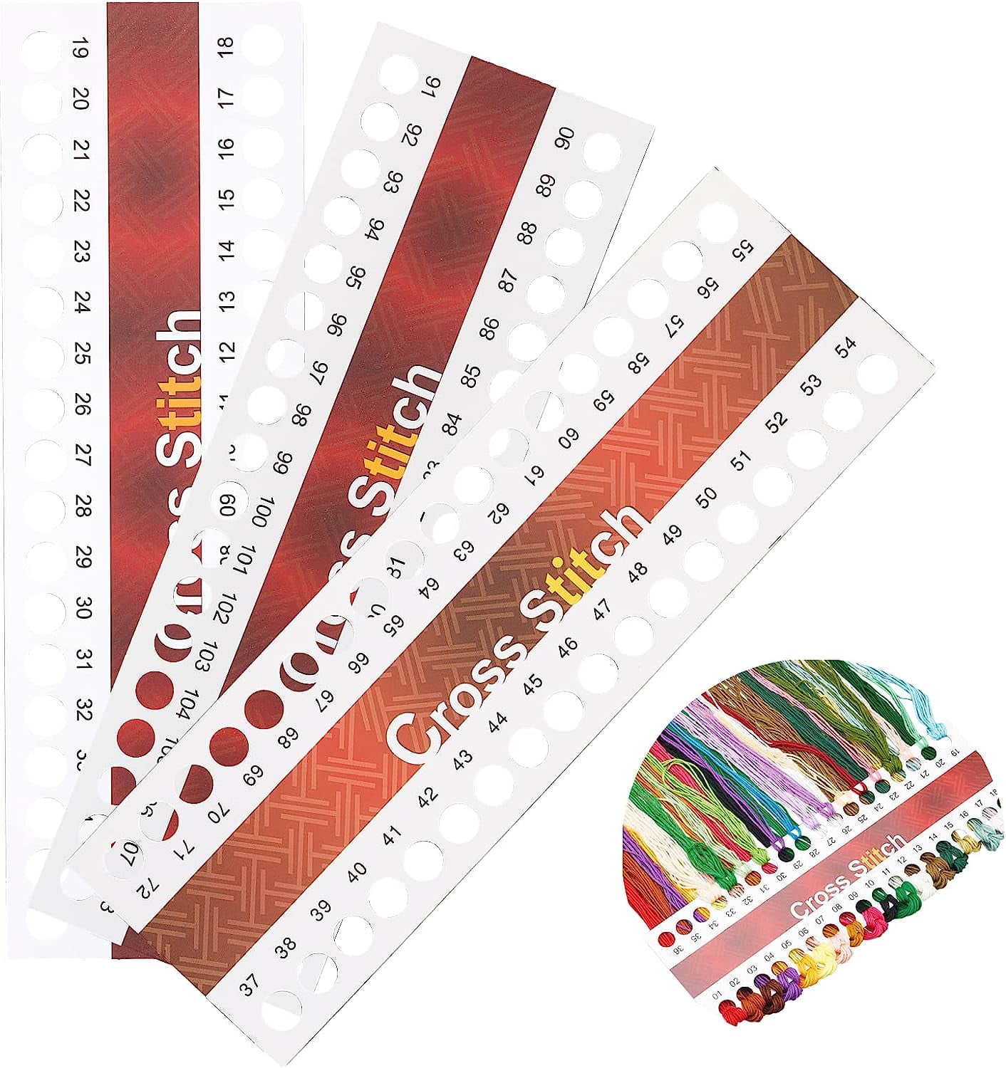 30 Pcs 36 Positions Embroidery Floss Organizer Paper Thread Organizer ...