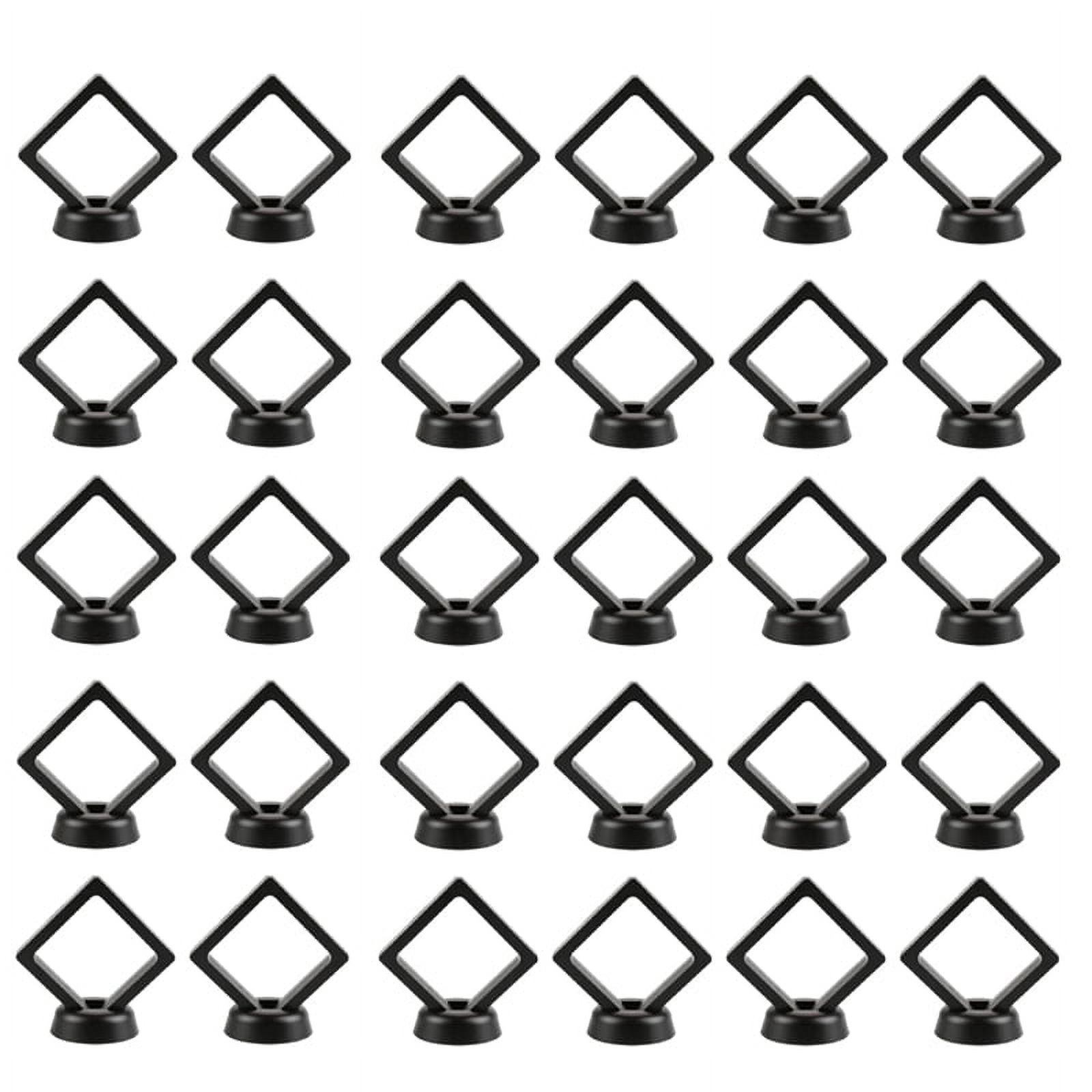 30 Pcs 3D Floating Coin Display Frame Stand Storage Boxes for Jewelry ...