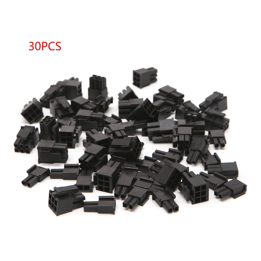 30 Pcs 4.2mm 6+2 Pin Male Power Connector Plastic for Shell For PC ...