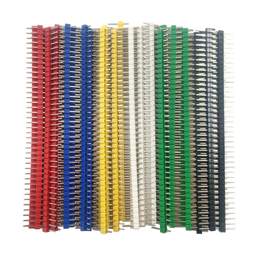 30 Pcs 40 pin Breakable Pin Header 2.54mm Single Row Male Header ...