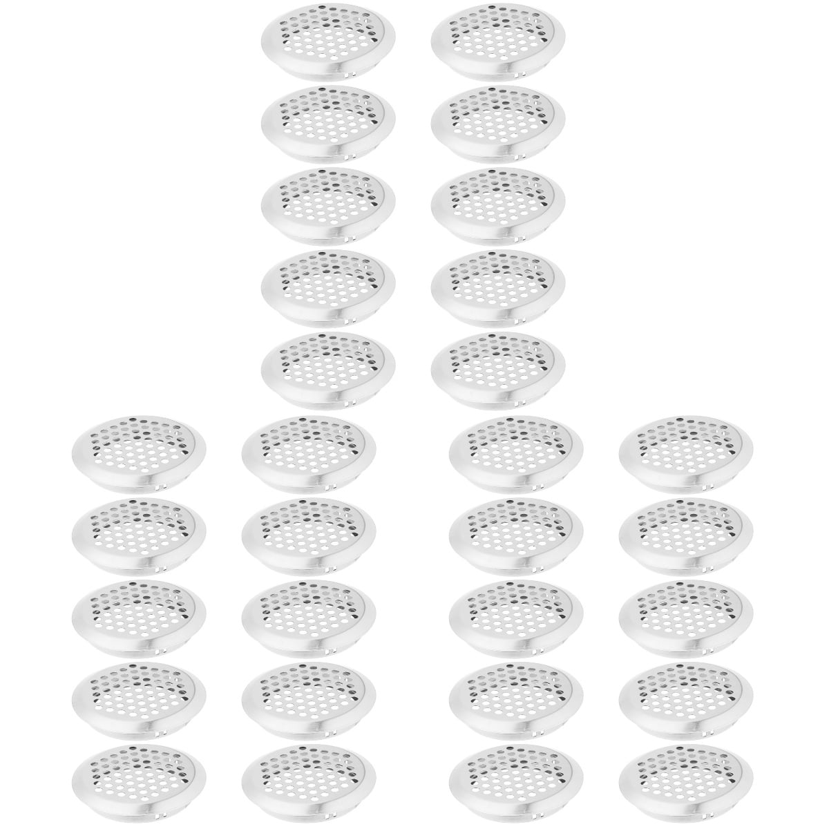 30 Pcs Vent Vents Office Closet Stainless Steel Wardrobe Cupboard ...