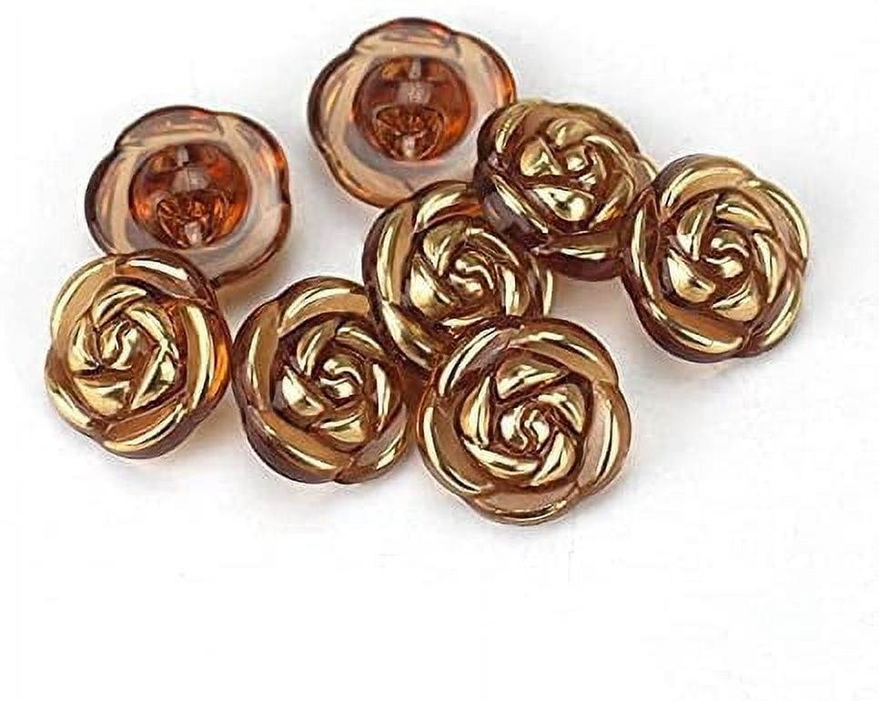 30 Pcs Acrylic Rose Flower Buttons Shirt Buttons Sewing Accessories DIY ...