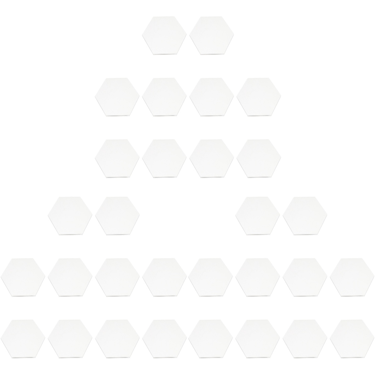 30 Pcs Acrylic Transparent Sheet Hexagonal Plastic Wedding Dining Table ...