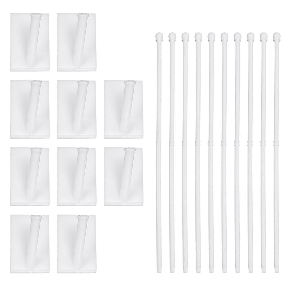 30 Pcs Adhesive Flag Stand Flags Holder Standing Ornament Decorative ...