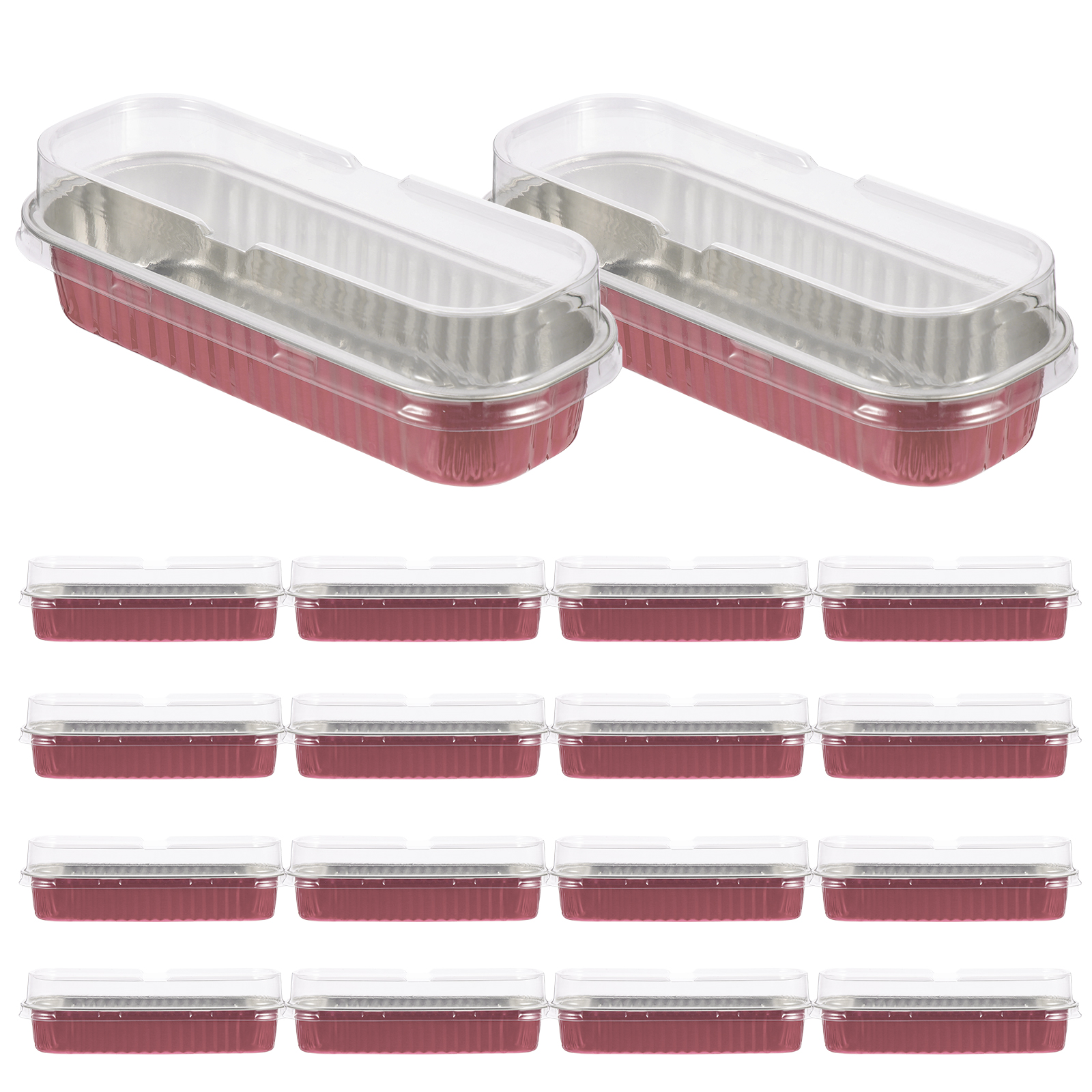 30 Pcs Aluminum Foil Cake Box Cake Boxes Party Loaf Boxes Cake Holders ...