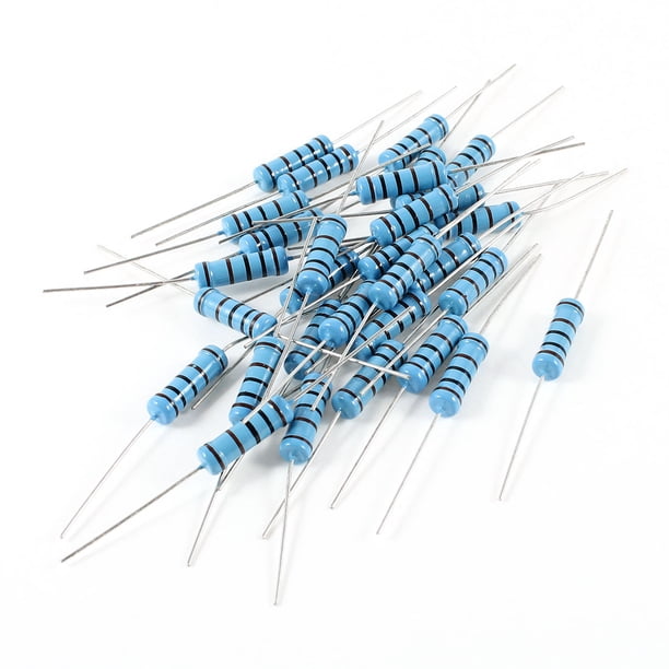 30 Pcs Axial Through Hole 2 Watt 1% 1K Ohm Metal Film Resistor ...