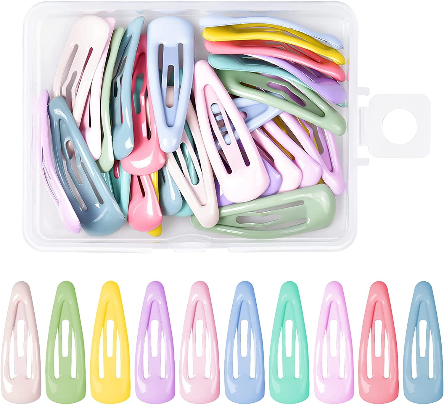 30 Pcs Baby Snap Hair Clips - 3cm Mini Barrette Hair Clips in Candy ...