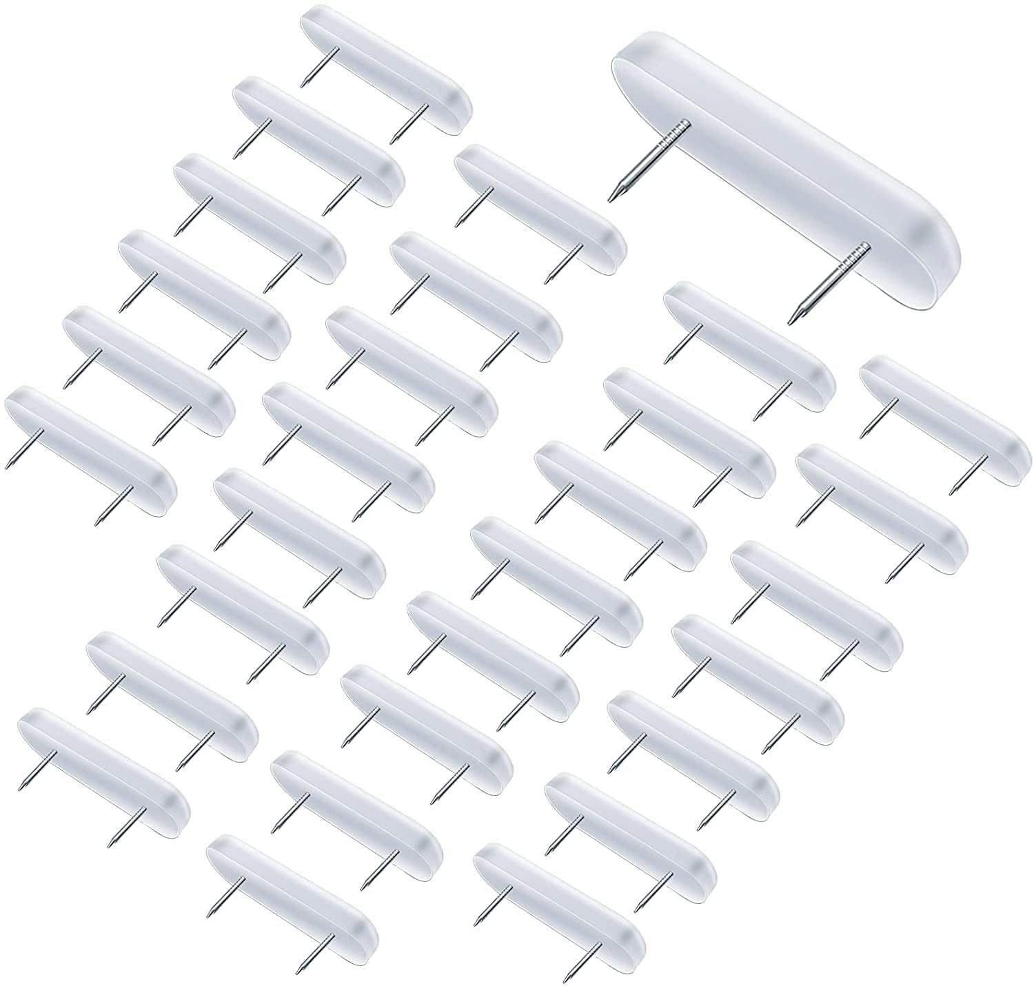 30 Pcs Bed Skirt Holding Pins, Double Pins, Furniture Chair Leg Pins ...