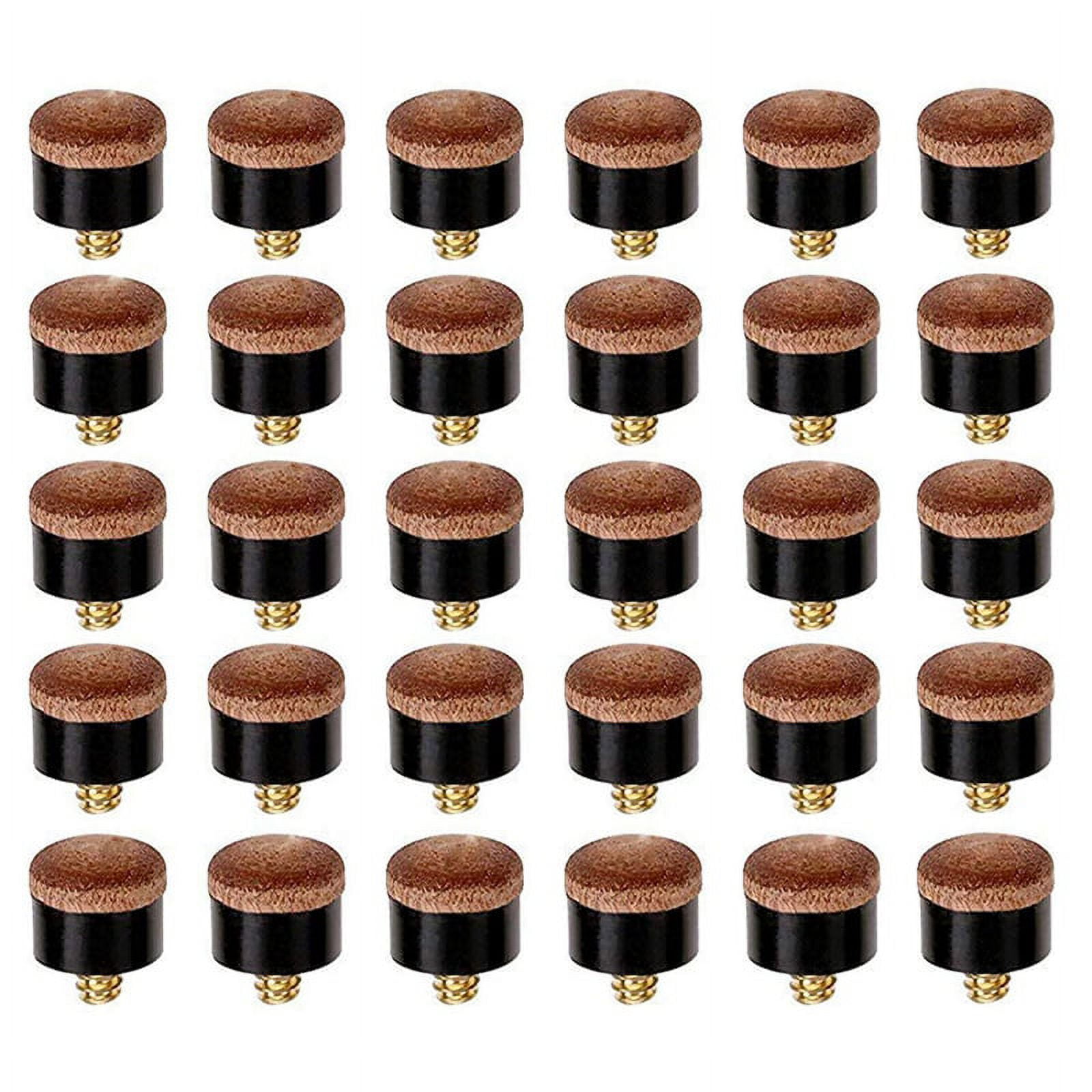 30 Pcs Billiard Pool Cue Stick Screw-on Tips 12mm Replacement Billiard ...