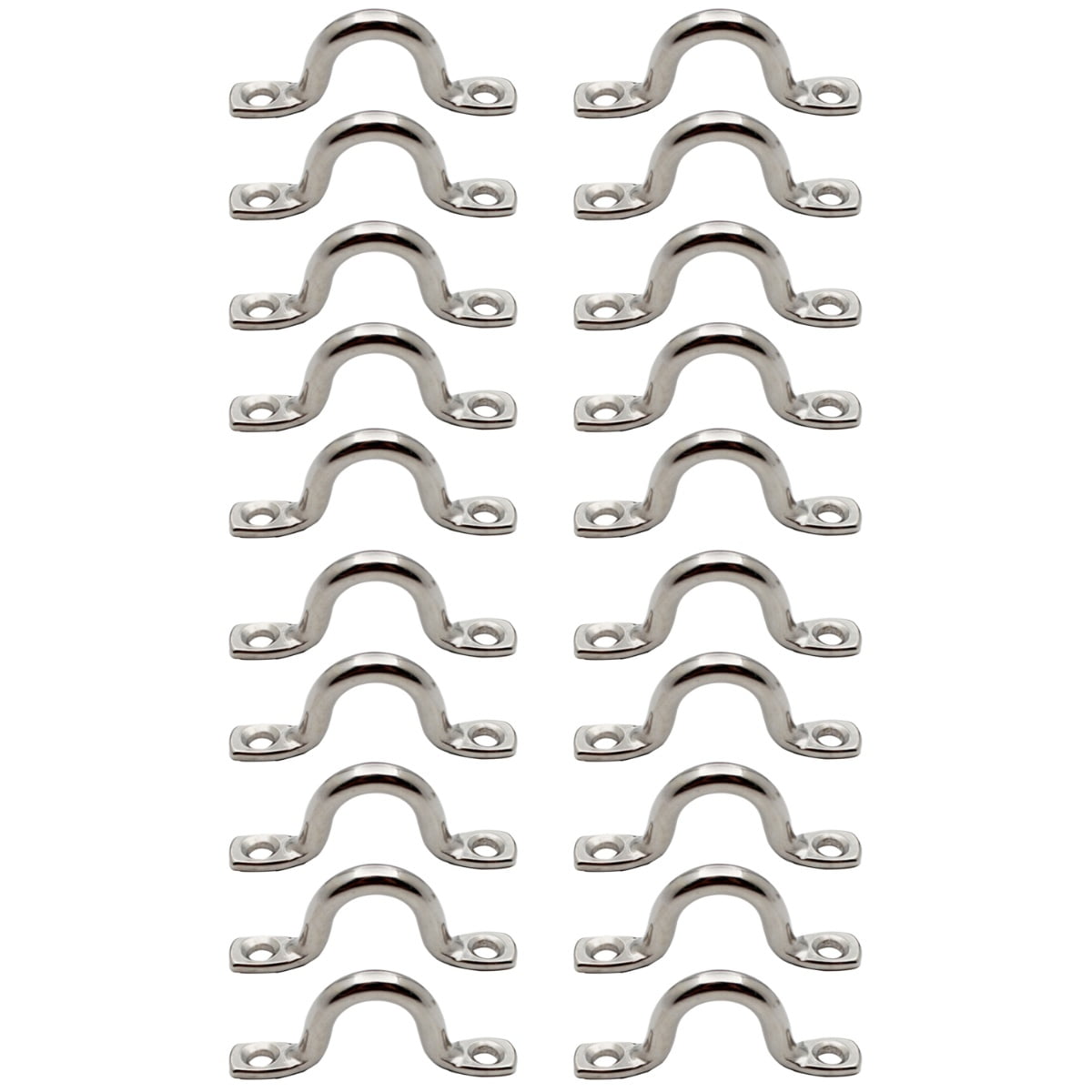 30 Pcs Bimini Pad Eye Kayak Eyelets Tie down Eye Loop Boat Staple Ring ...