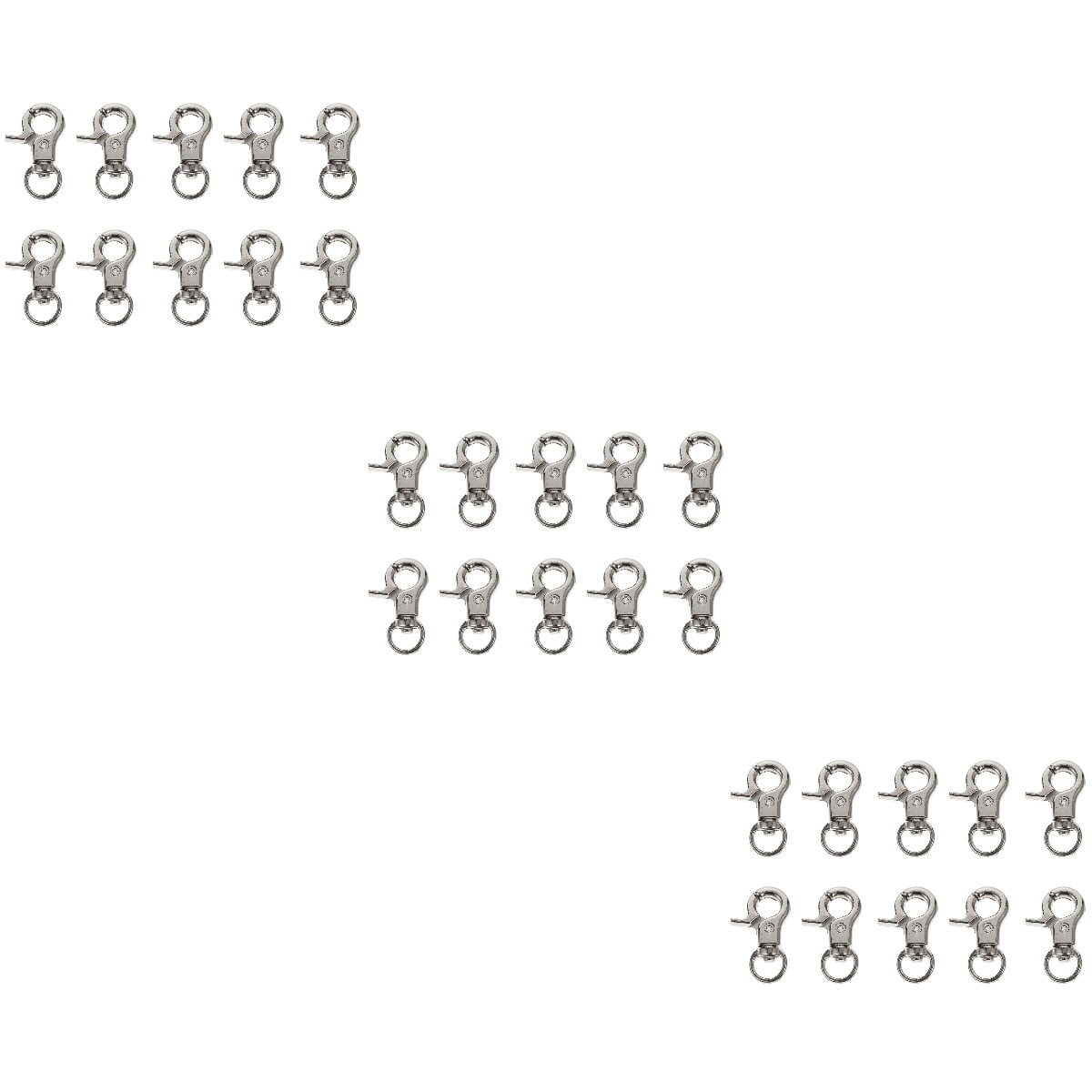 30 Pcs Birdcage Lock Hook Metal Bird Cage Buckles Heavy Duty Keychain ...