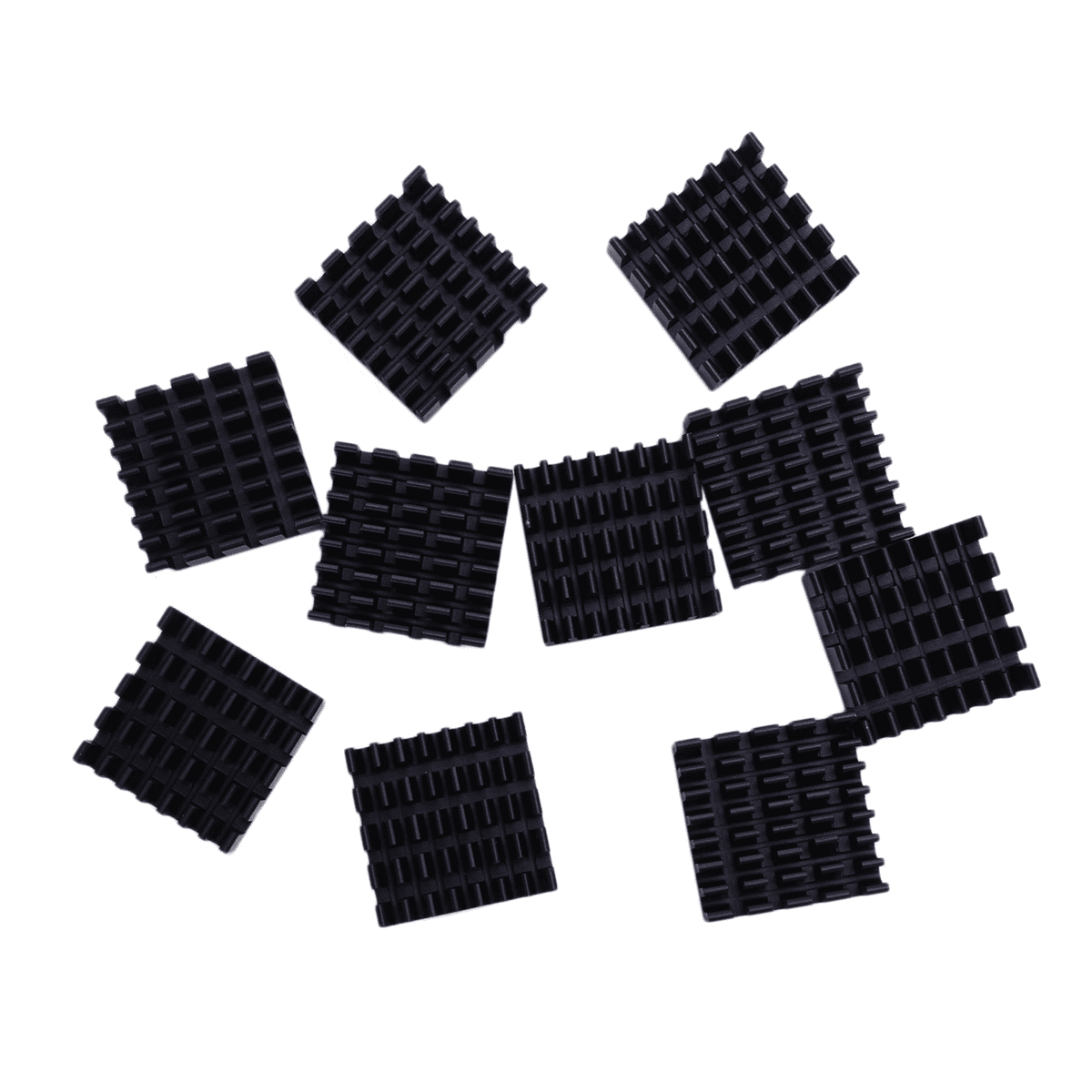 30 Pcs Black Aluminum Cooler Radiator Heat Sink Heatsink 20mm x 20mm x ...