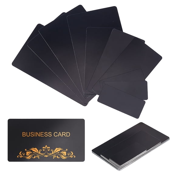 30 Pcs Blank Metal Cards 3 Sizes Aluminium Blank Cards Black Laser ...